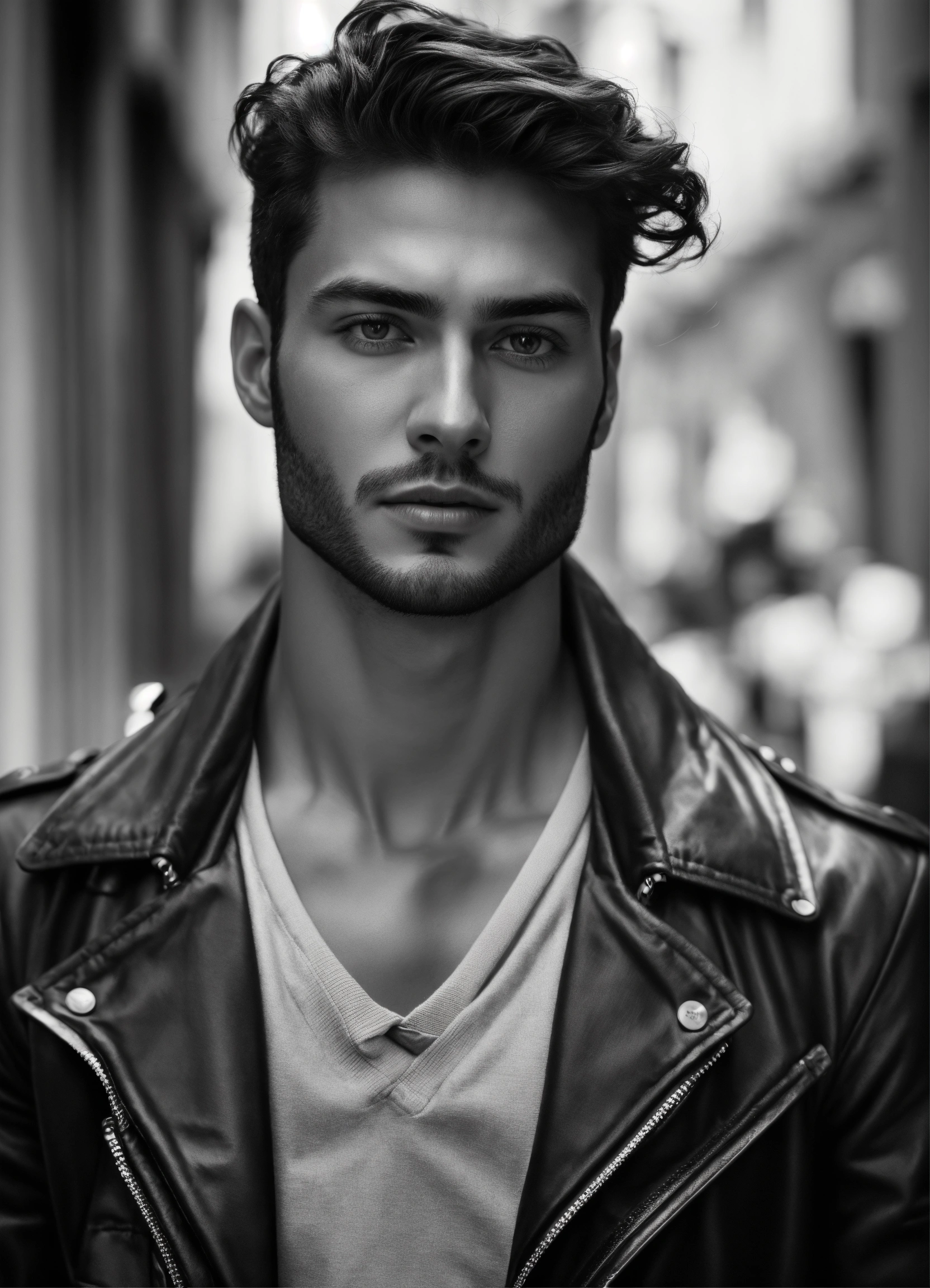 Lexica - Photo of an italian male model black and white , photo ...