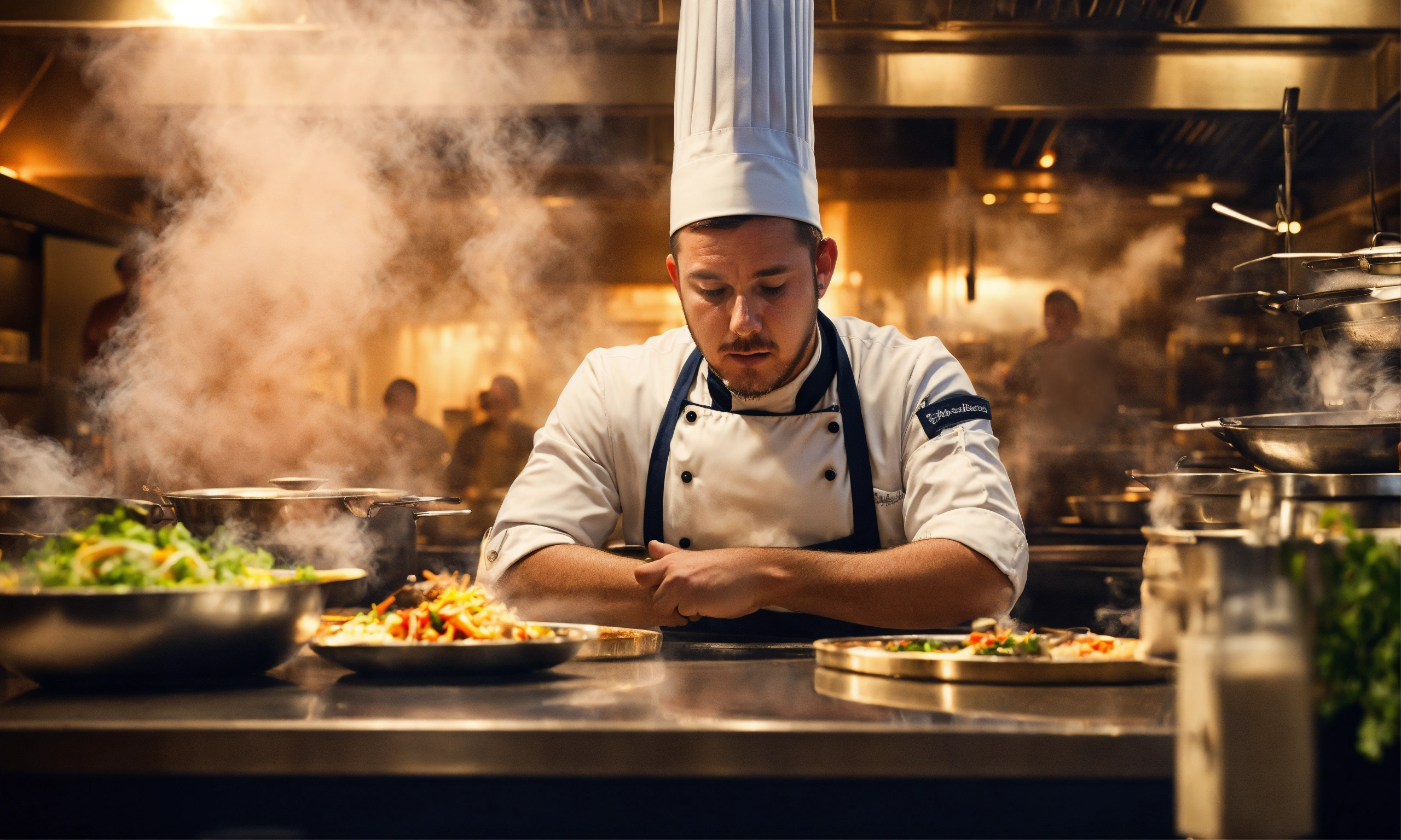 Lexica - An artistic photo realistic picture of an stressed out chef at ...