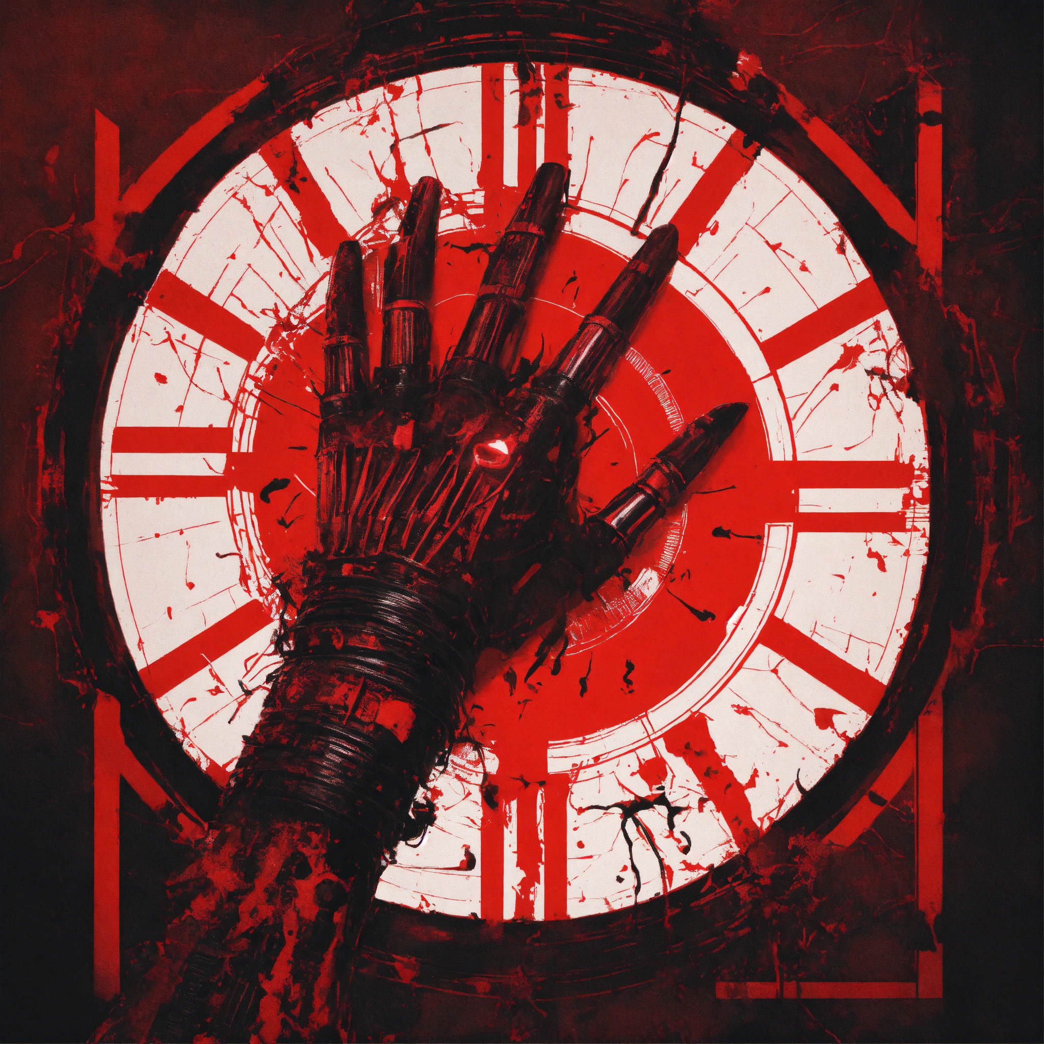 Lexica - Terrifying album art techno music black and red tone with ...