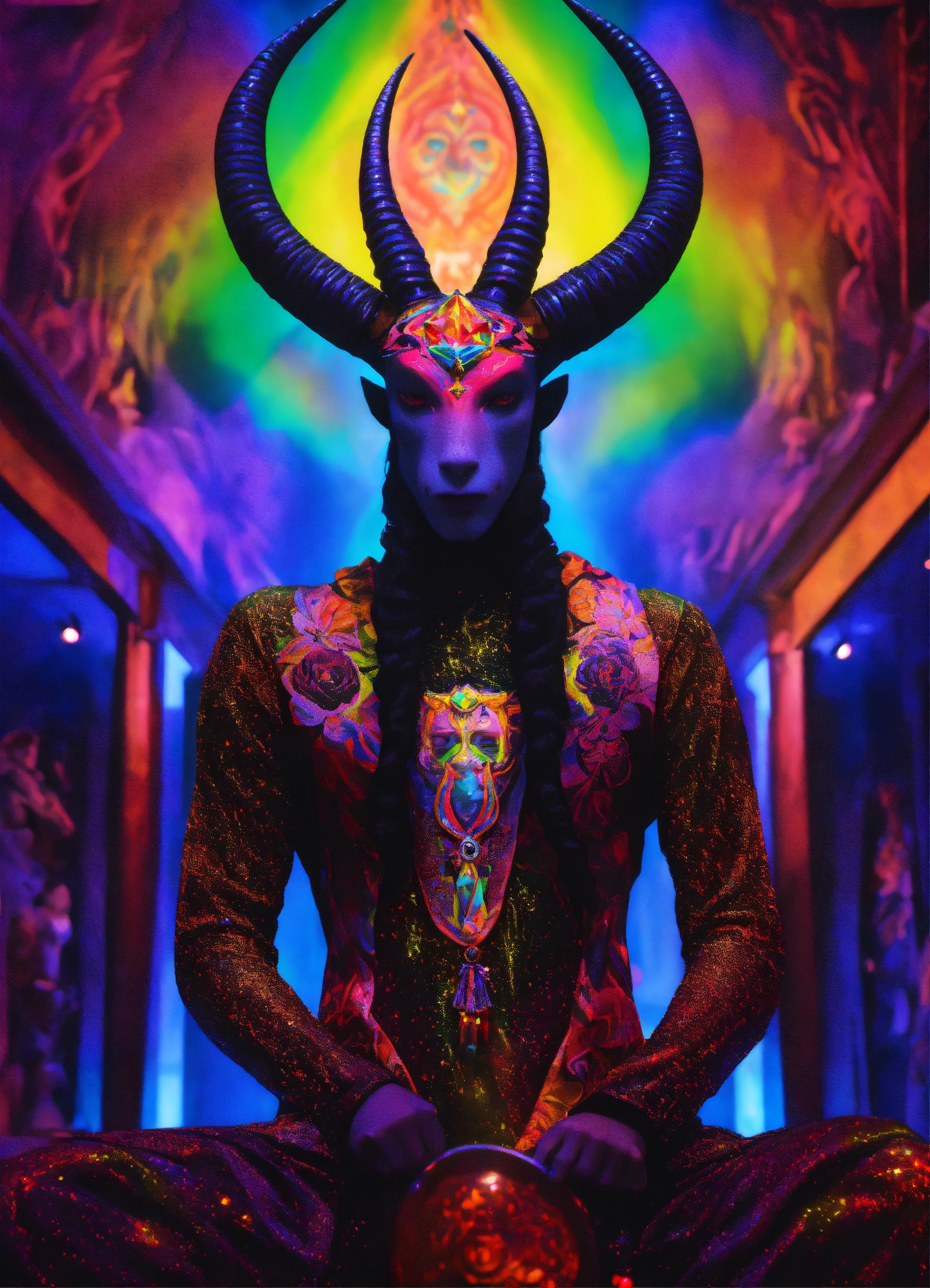 Lexica - Photorealistic 3D portrait of BAPHOMET Man Goth Death Knight ...