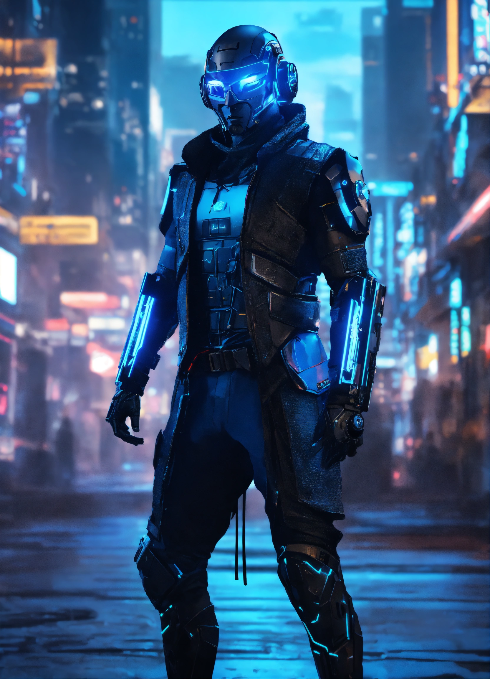 Lexica - A modern intelligent powerful black and blue Futuristic ...