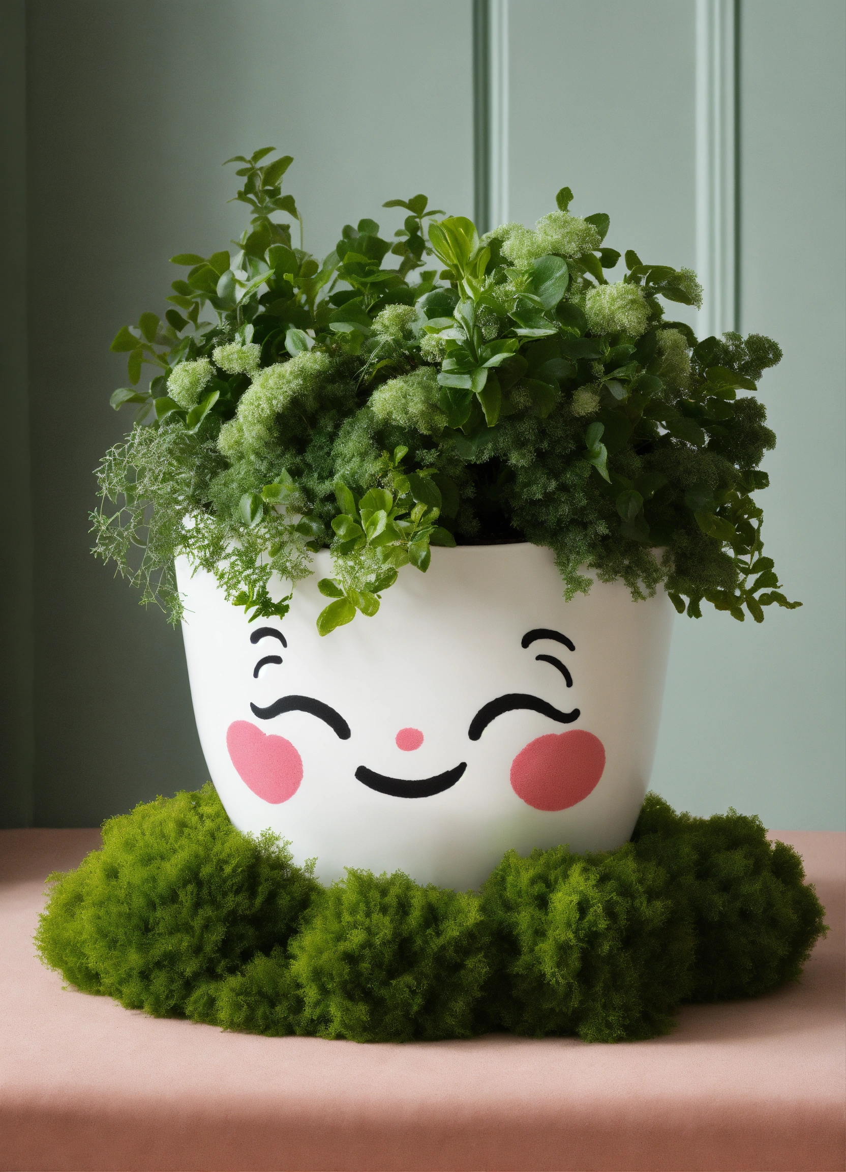 Lexica - Create an image of a whimsical plant pot or planter cleverly ...