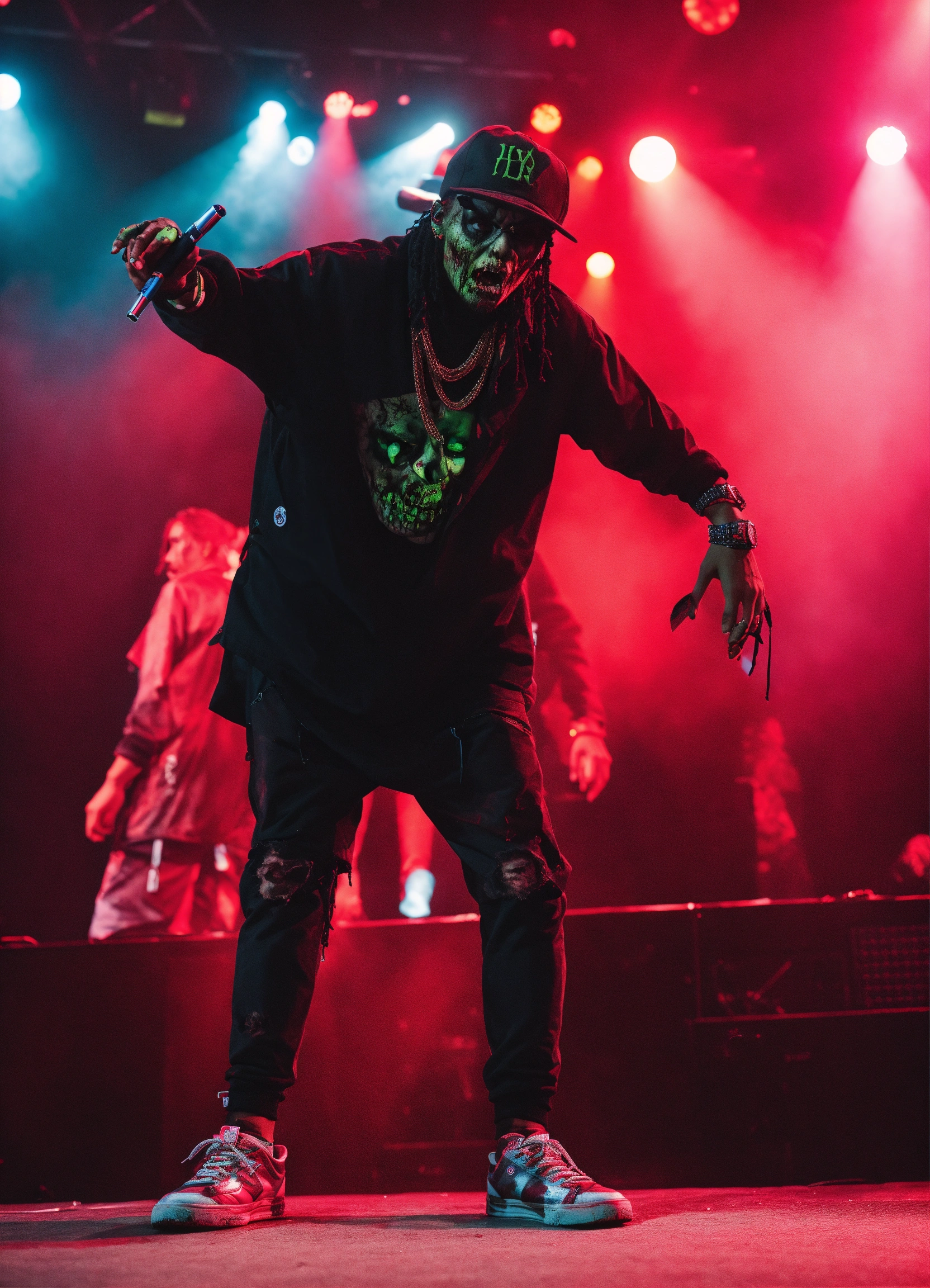 Lexica - A zombie rapper at a concert