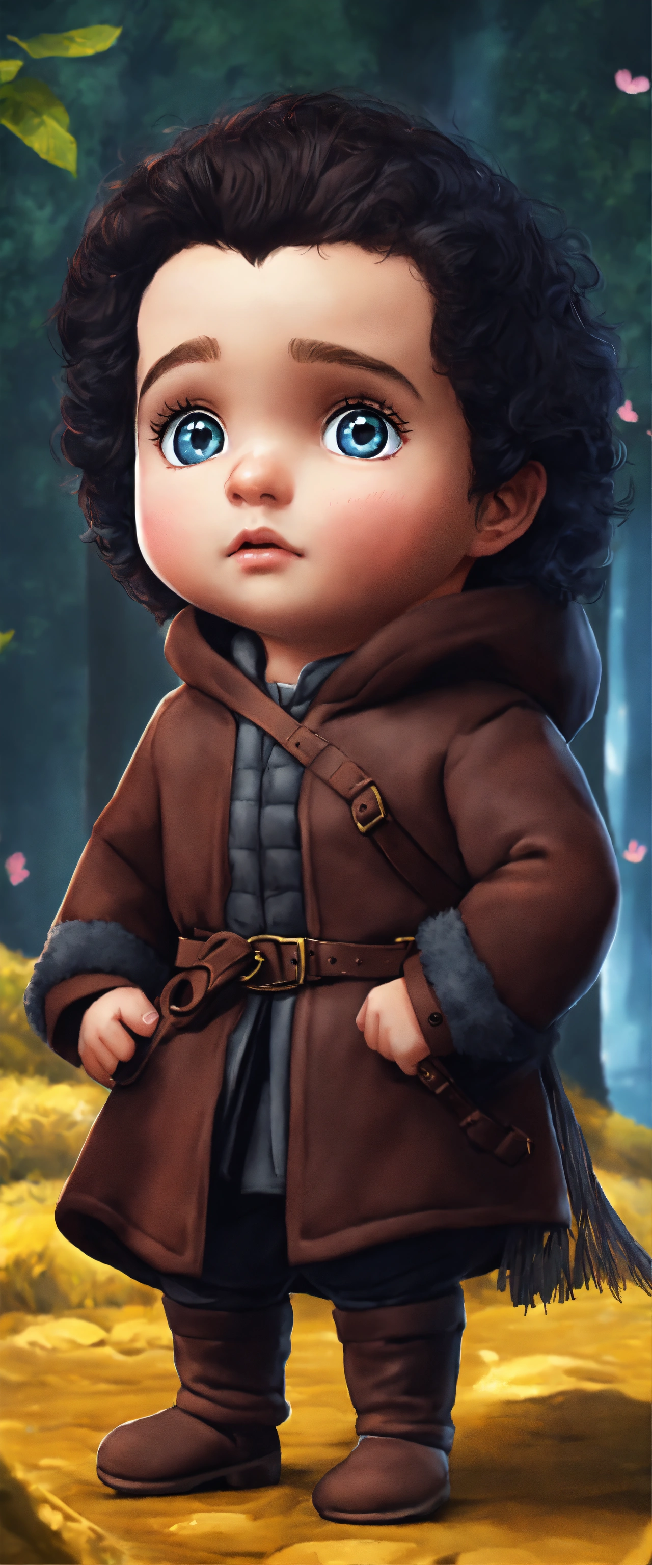 Lexica - Jon Snow as a cute baby cartoon, big eyes Ultra realist