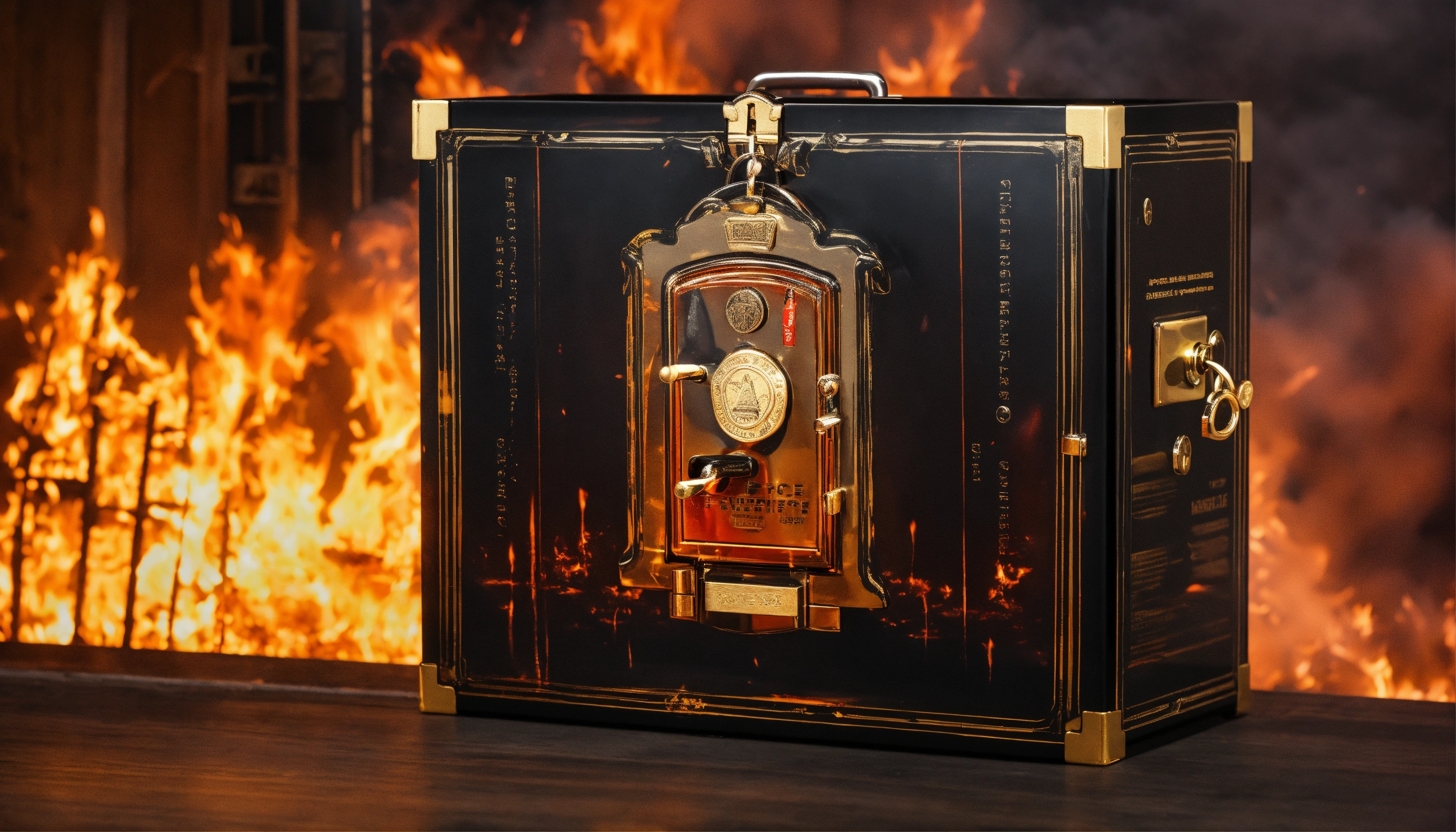 Lexica - A realistic glossy black escape game box, viewed from a three ...