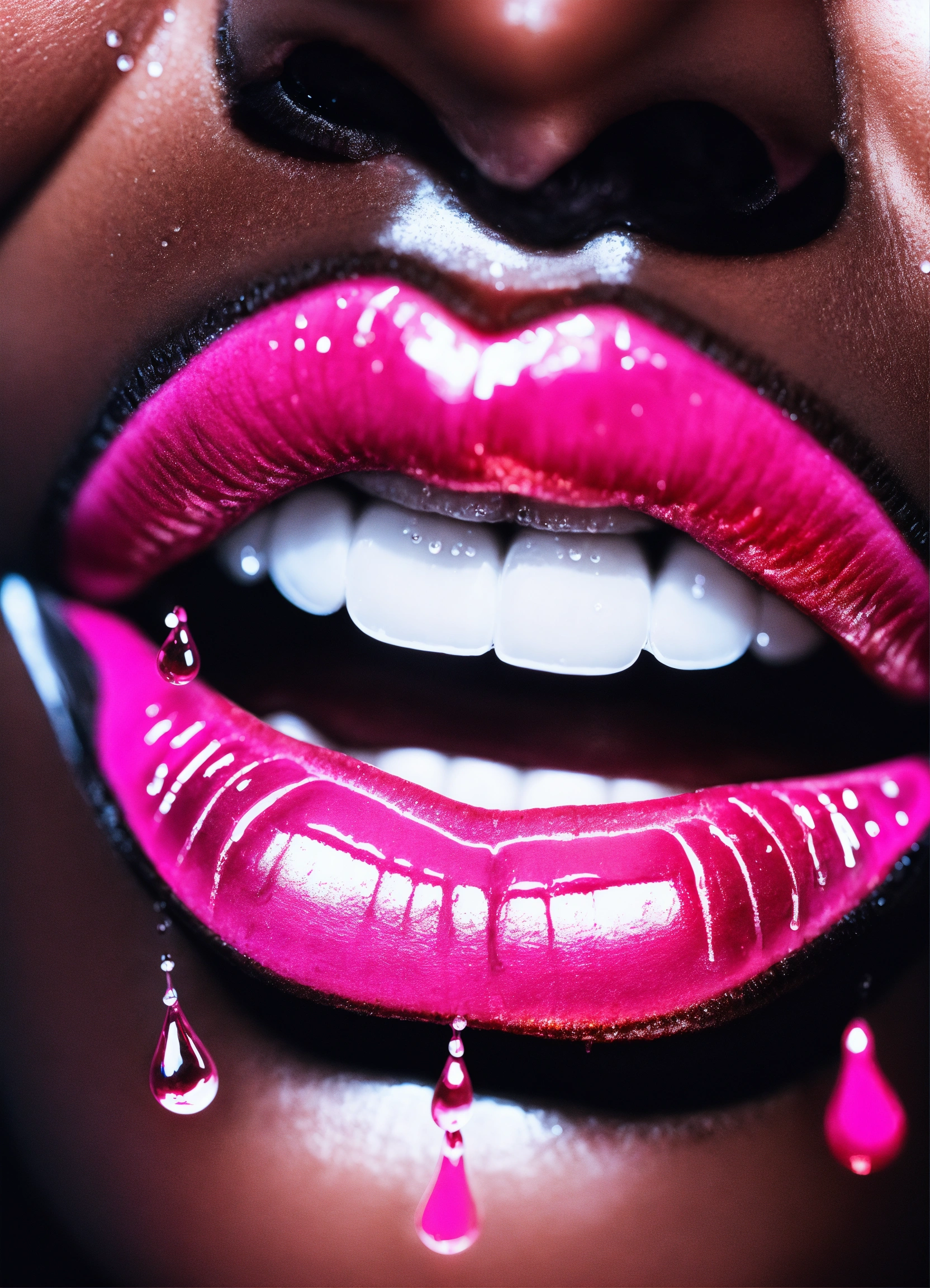 Lexica - Photorealistic, black skinned, black and white, extreme close ...
