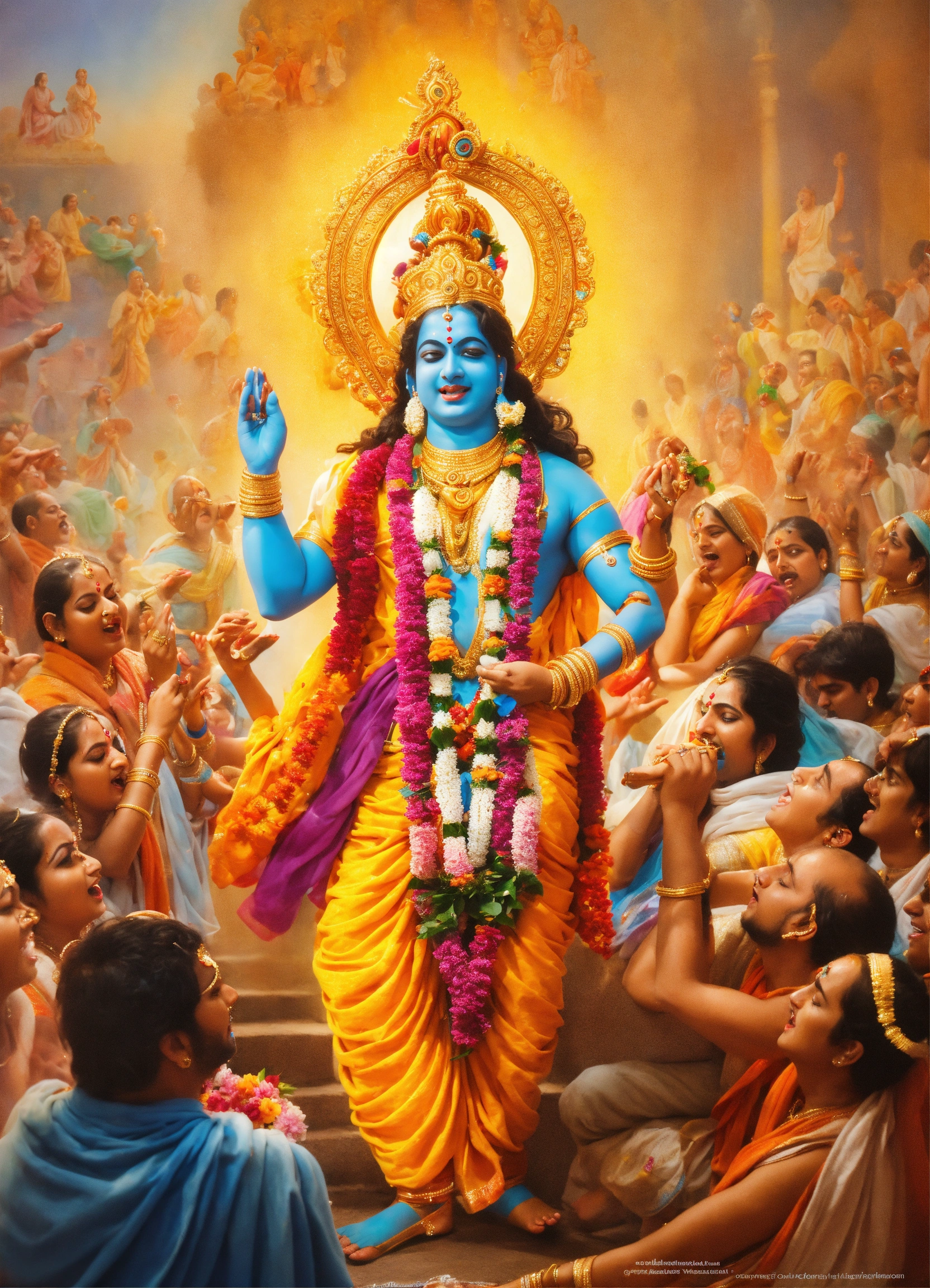 Lexica - People vocalizing Hare Krishna, Hare Krishna, Krishna Krishna ...
