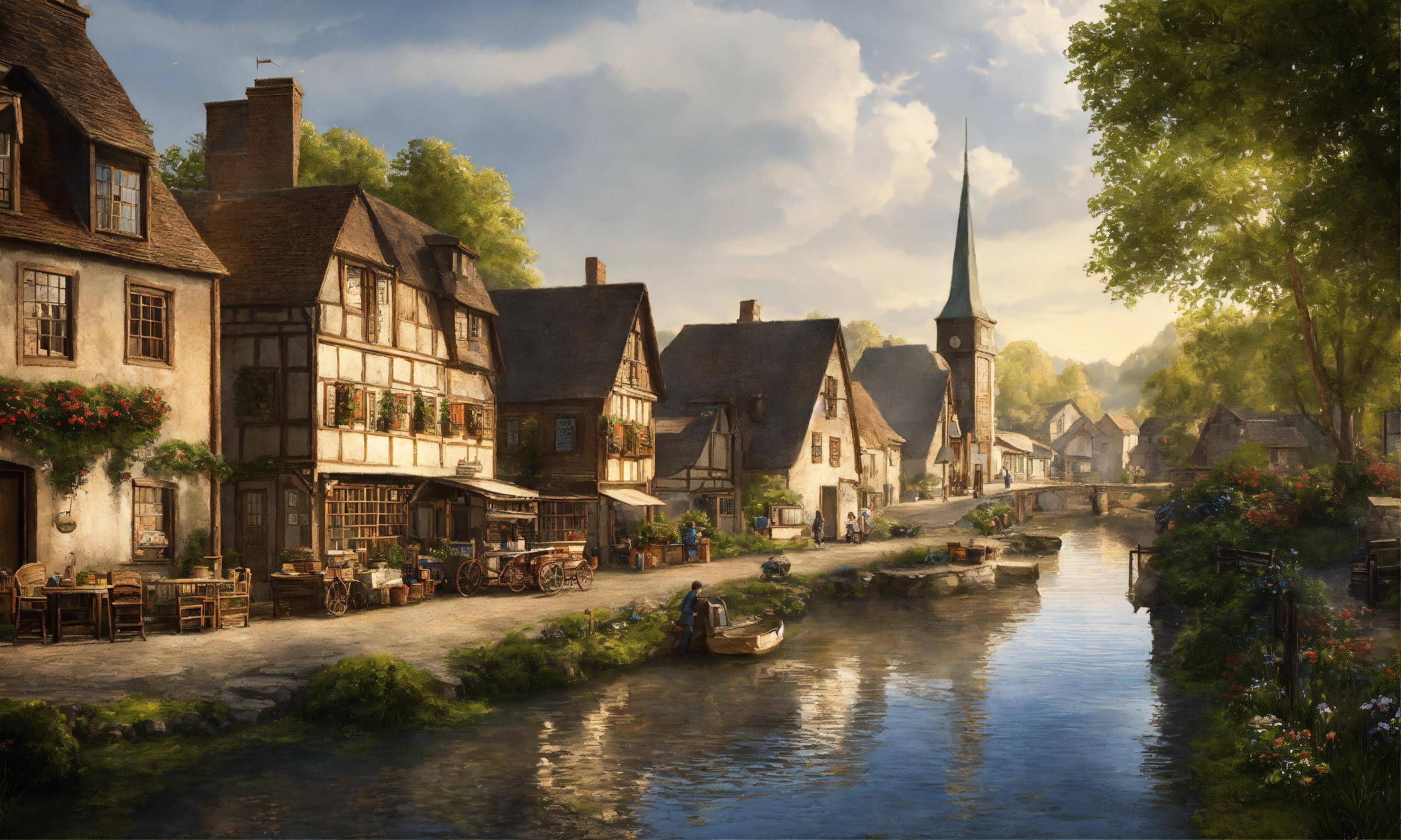 Lexica - Picture an idyllic scene of a small town in the early 1800 ...