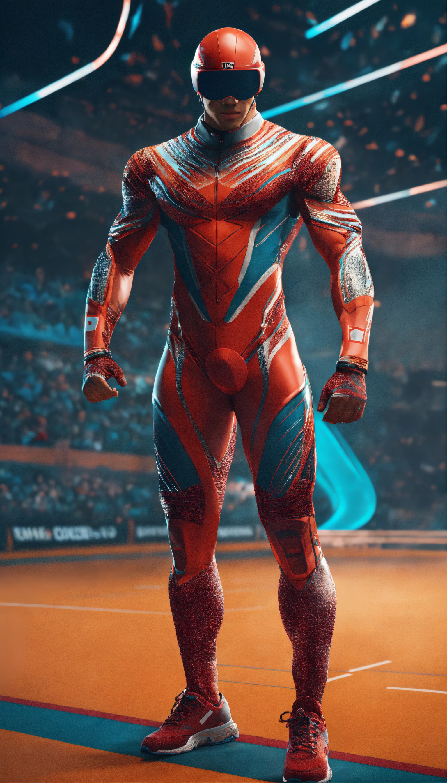 Lexica - Futuristic athlete designs, hard edges, complex and vibrant ...