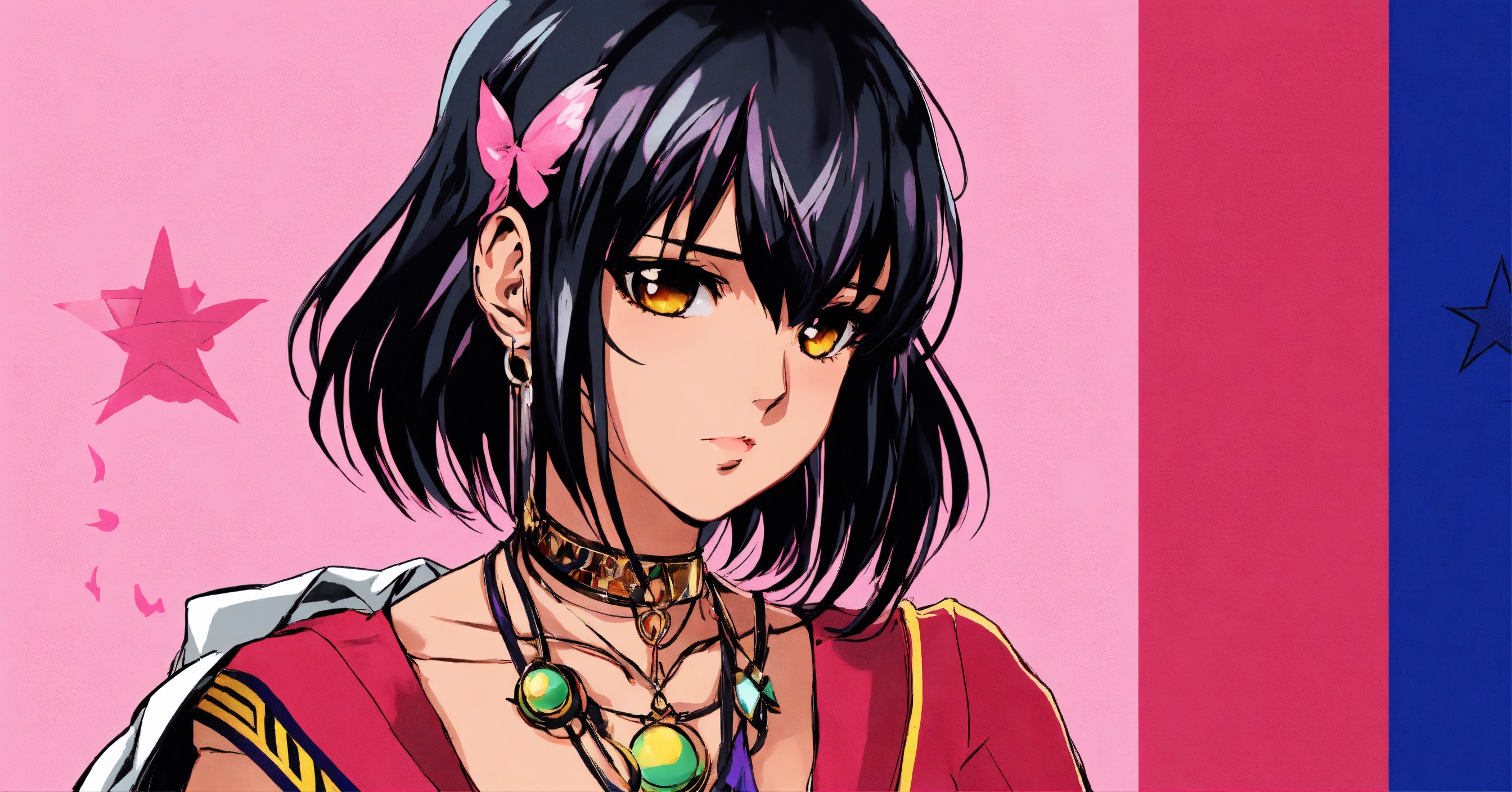 Lexica - A Magical transgender girl with emo cut black hair, bangs that ...