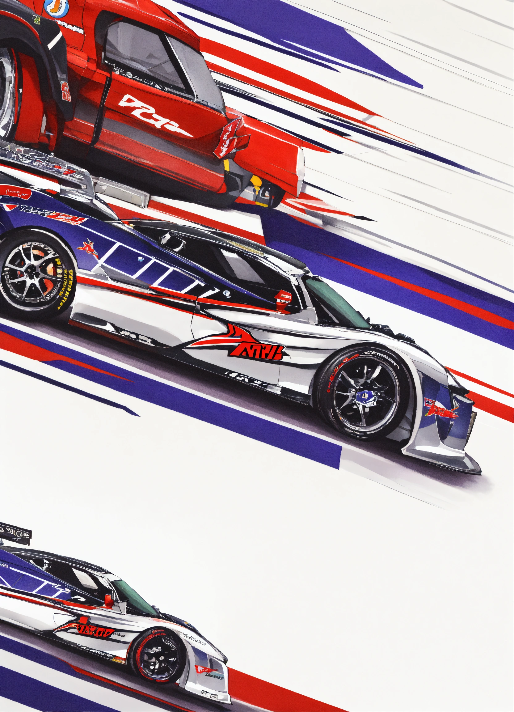 Lexica - Clean modern drag race car badge stickers