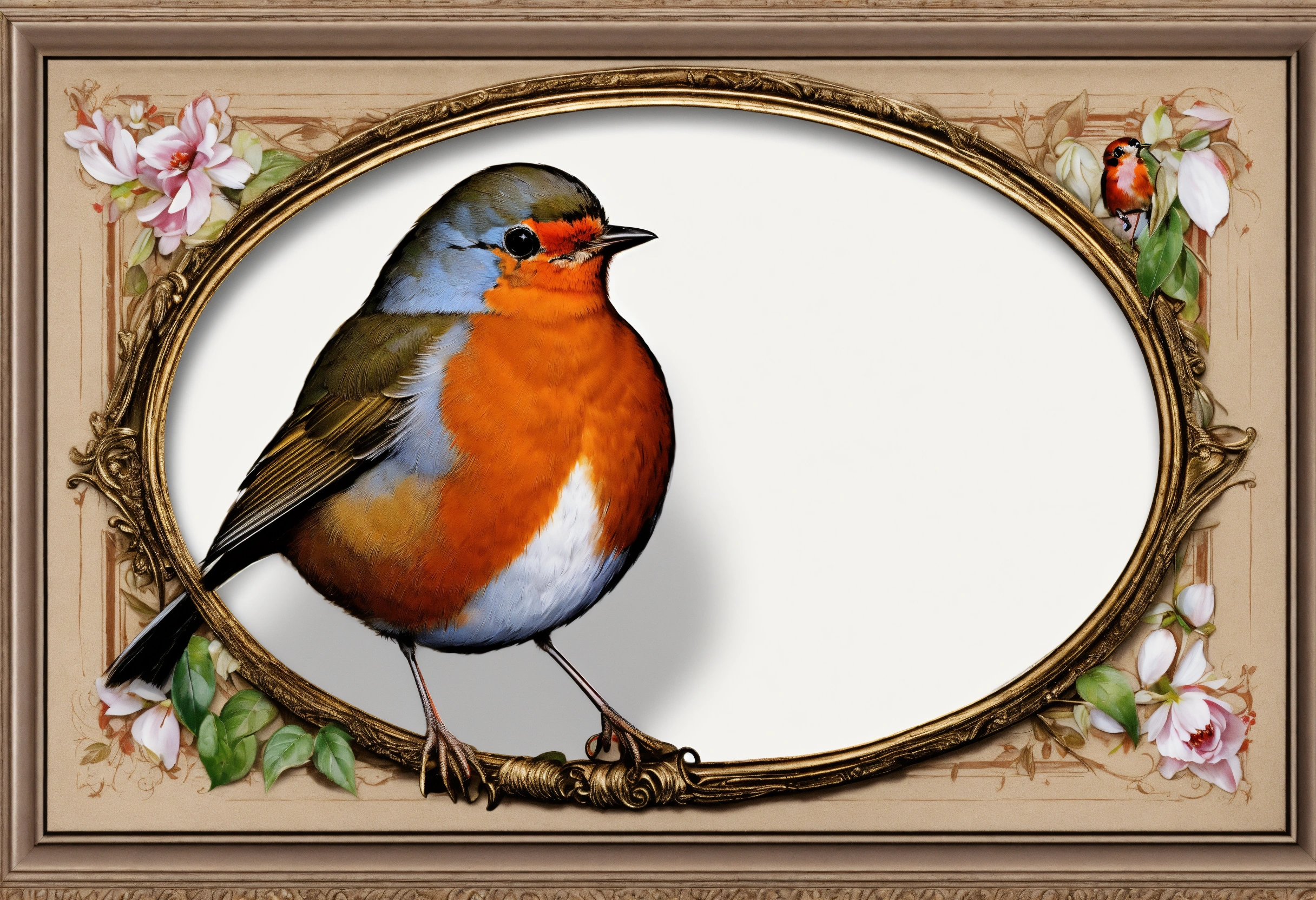 Lexica - Beautiful detailed robin bird with red belly with a detailed ...