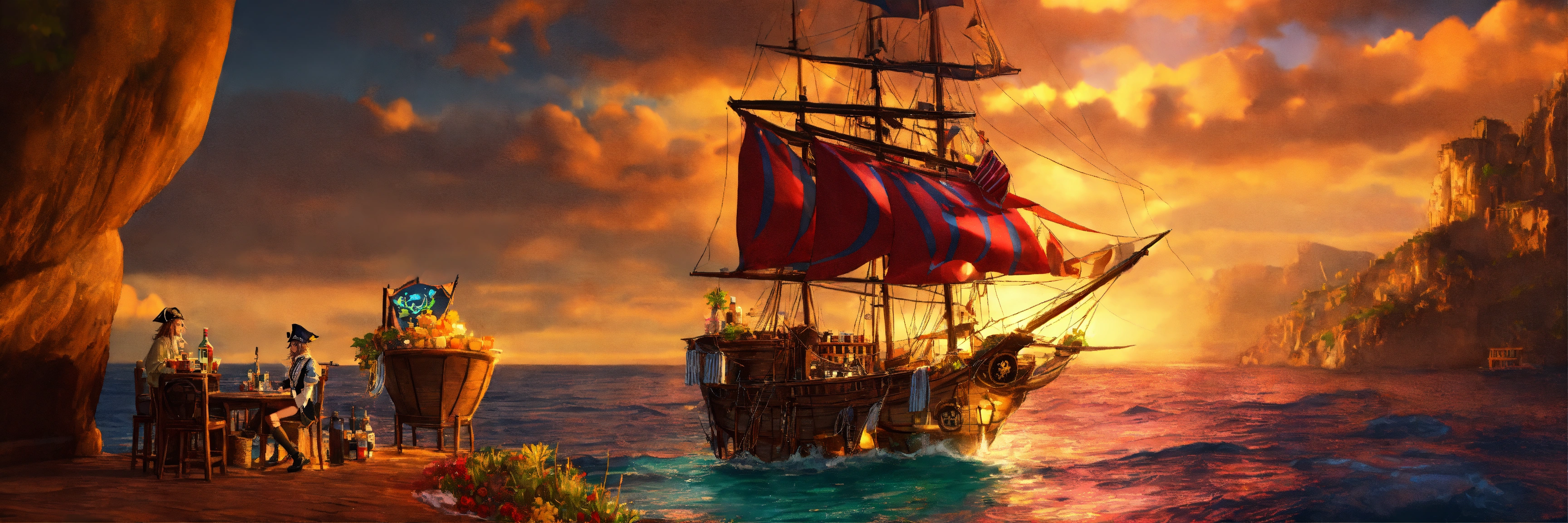 Lexica - Pirate Bartender gigantic, 8k