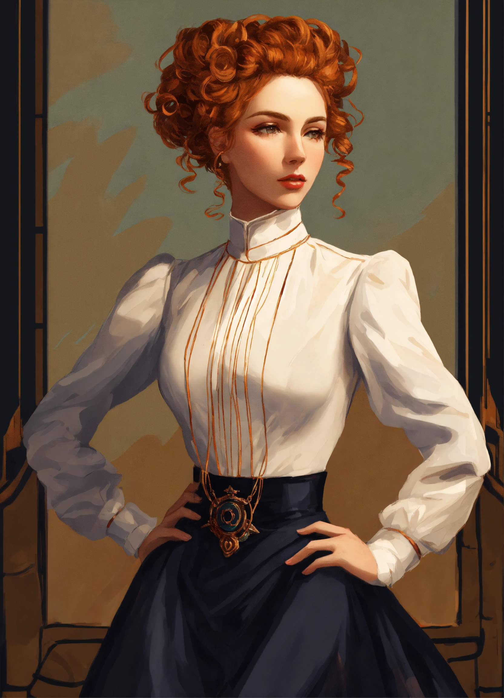 Lexica - Digital art portrait of a rich British aristocrat woman with ...