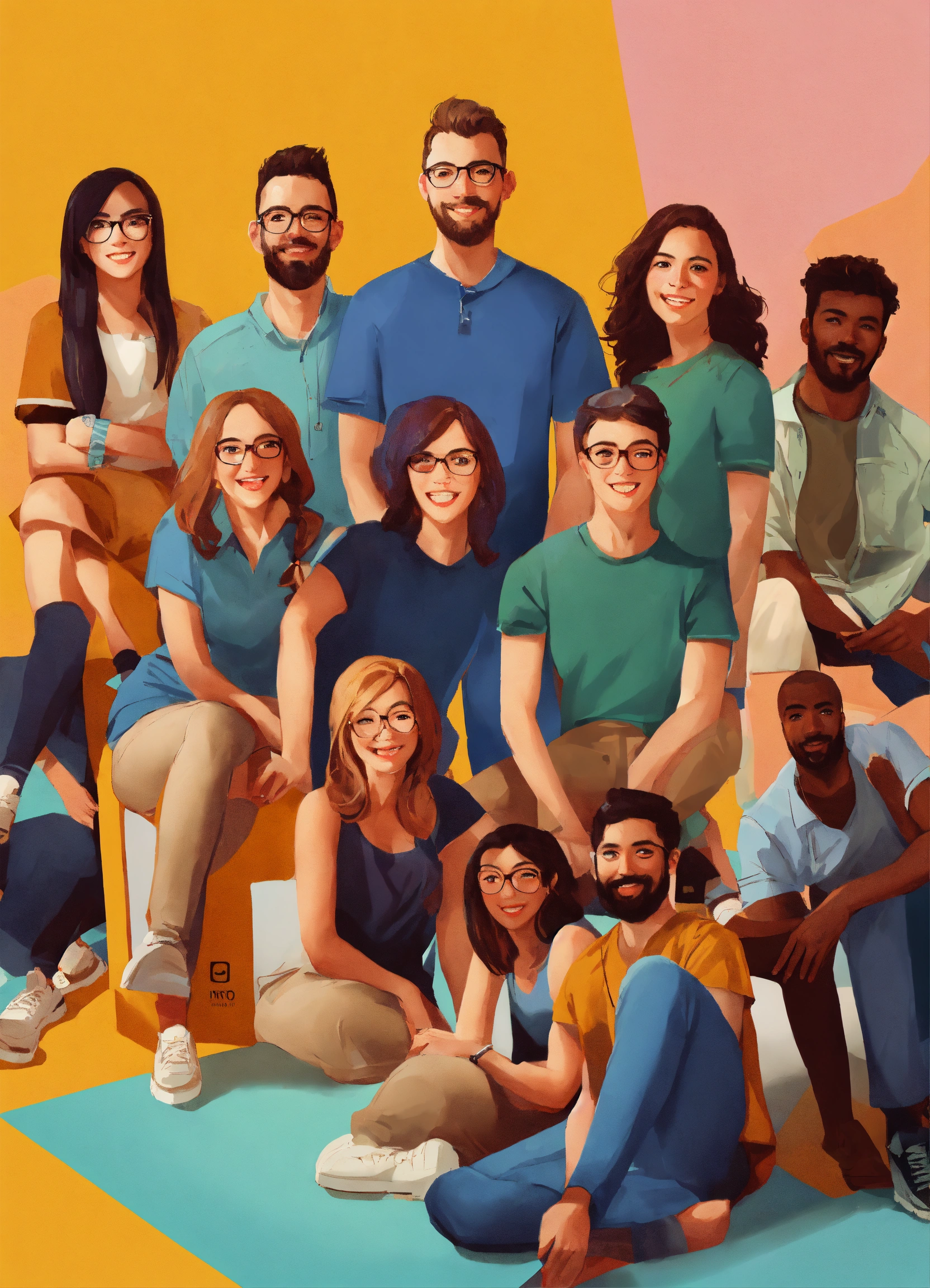 Lexica - Graphic design team photo, group photo, realistic, about us ...