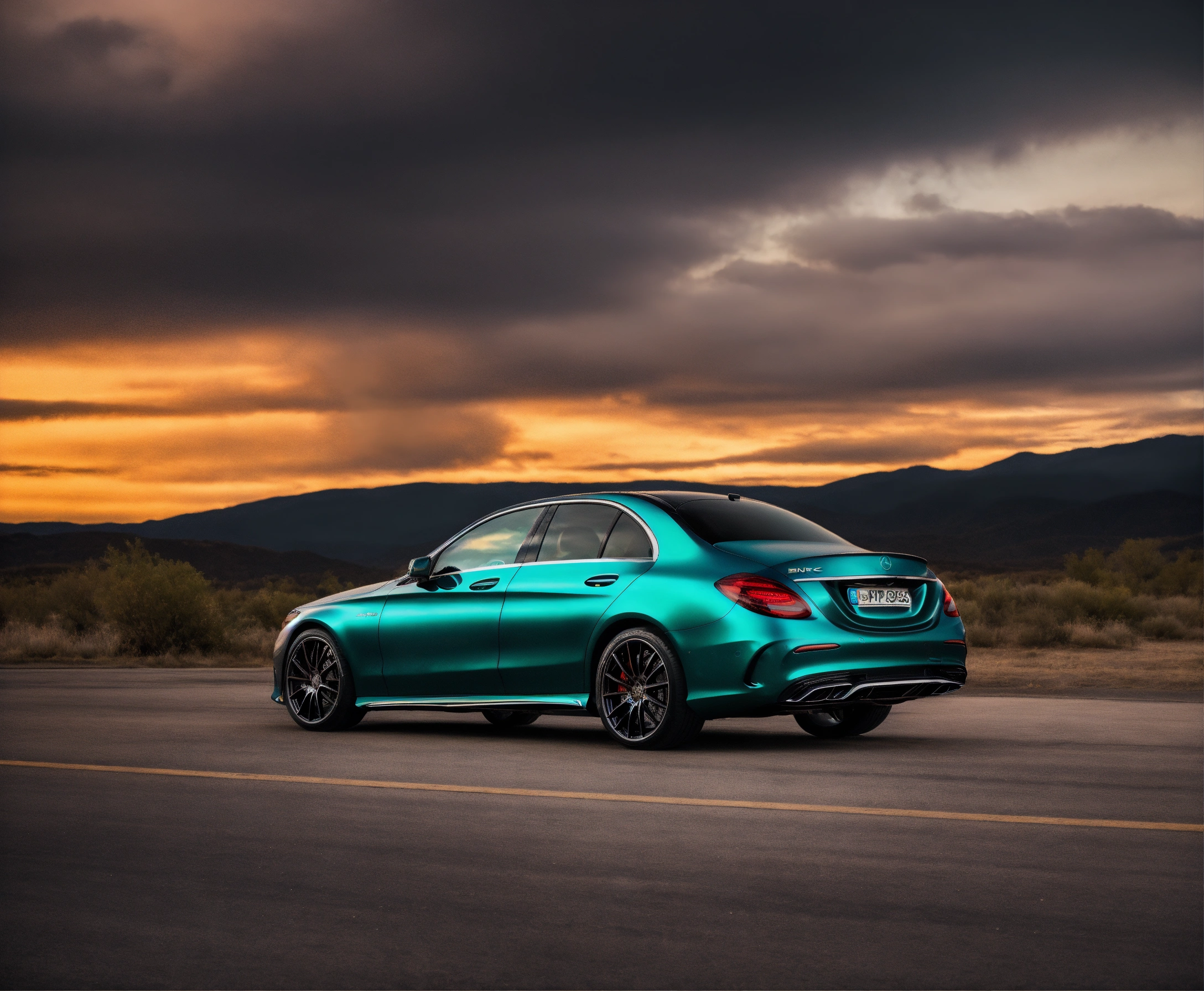 Lexica - Minimal, cinematic, mercedes c43 amg, nebula, whirlwind, dark ...