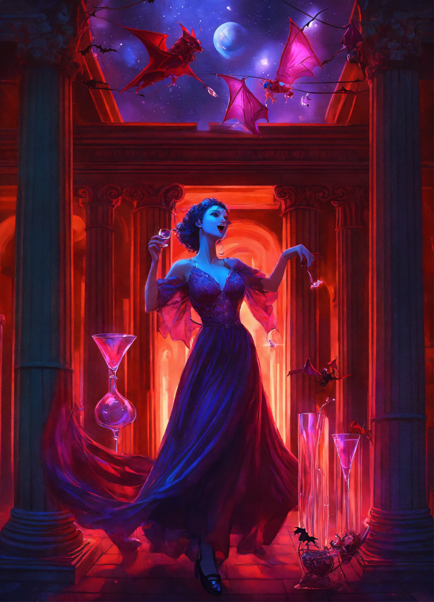 Lexica - All glassblowing superrealism style urban vampire style 3 ...