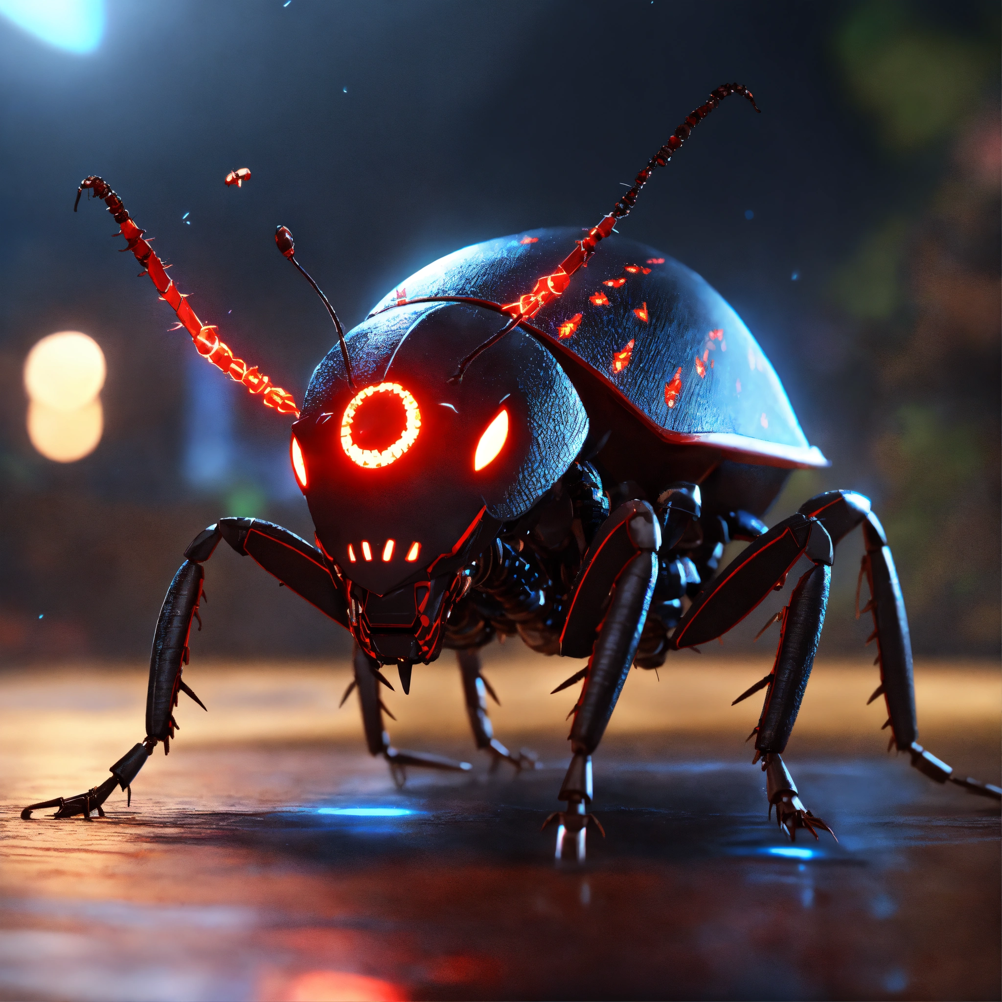 Lexica - Clan of black cockroach faced humanoid with red glowing eyes ...