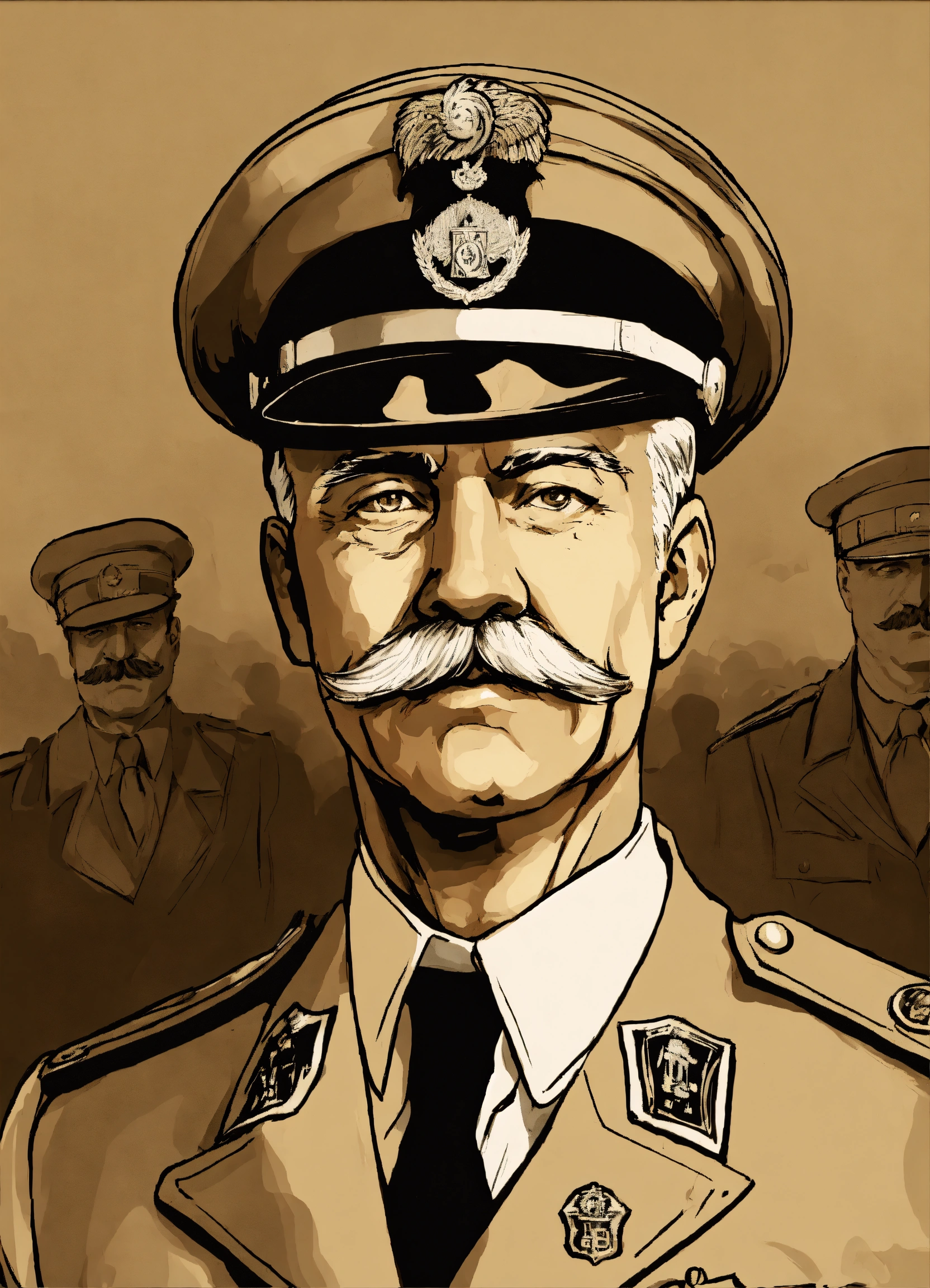 Lexica - Gatsby era 1920s world war 1 army officer old man mustache ...