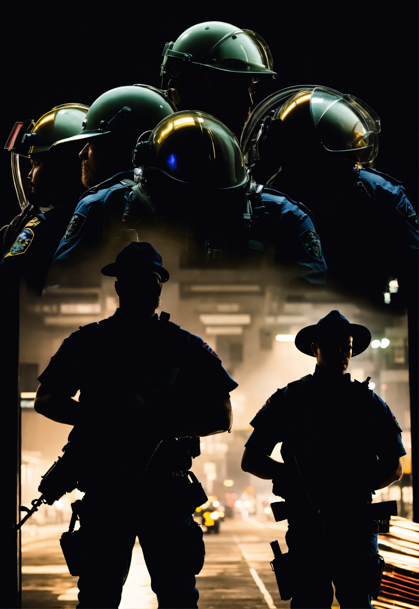 Lexica - Security guards silhouette