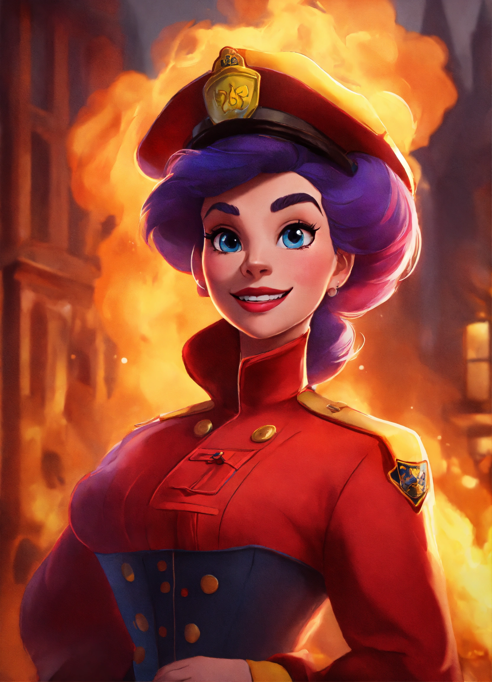 Lexica - Disney Ursula as a firefighter