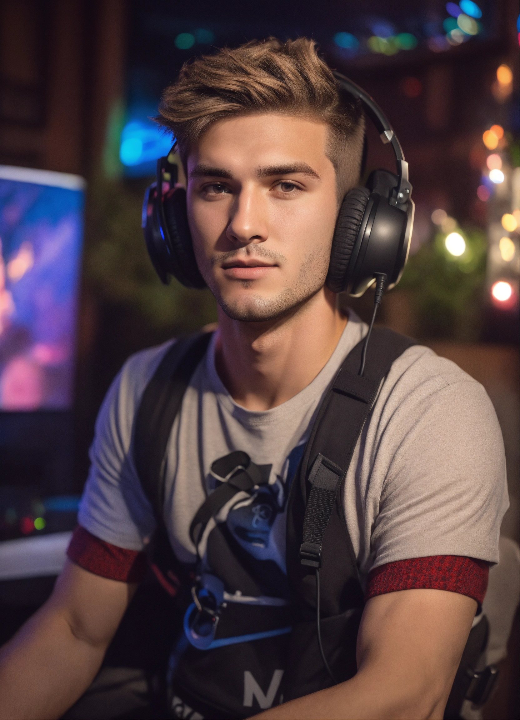 Lexica - Male streamer ,with short dark blonde hair ,with no facial hair