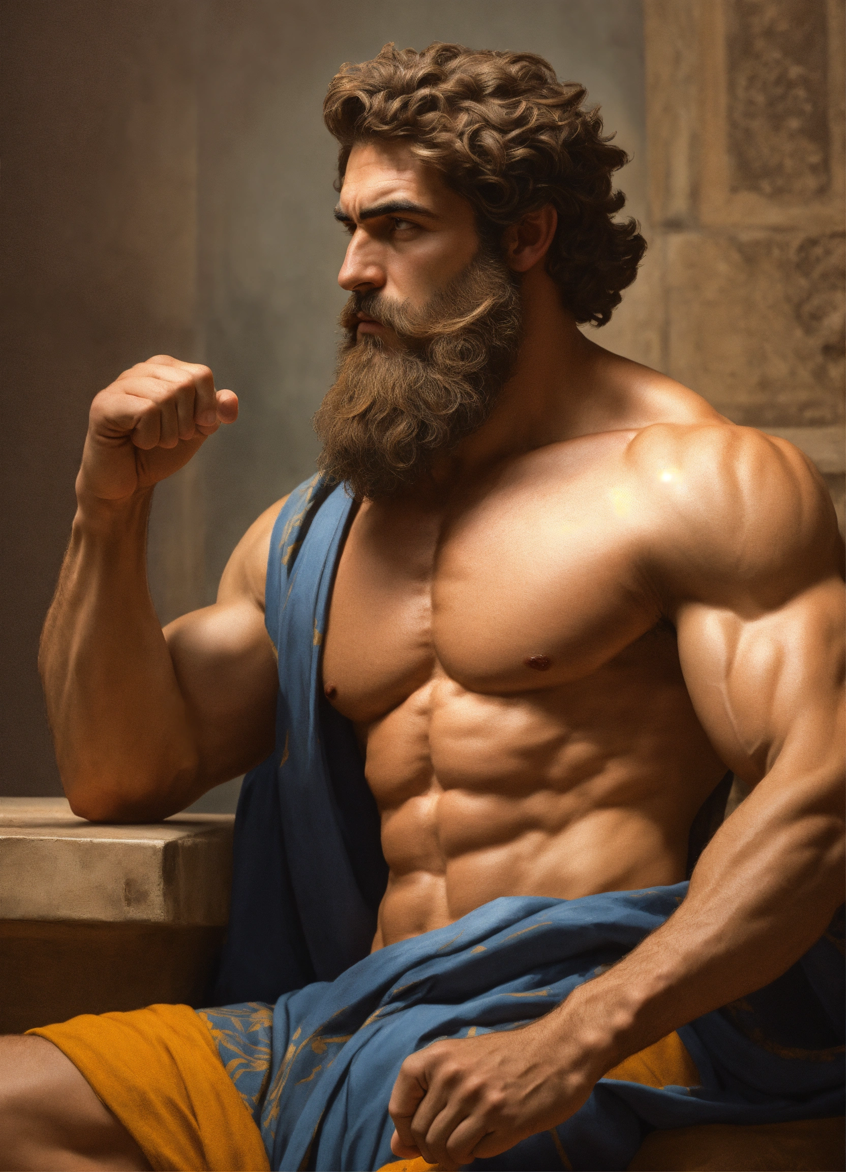 Lexica - Stoic character, pointing finger, asks a question, muscular ...