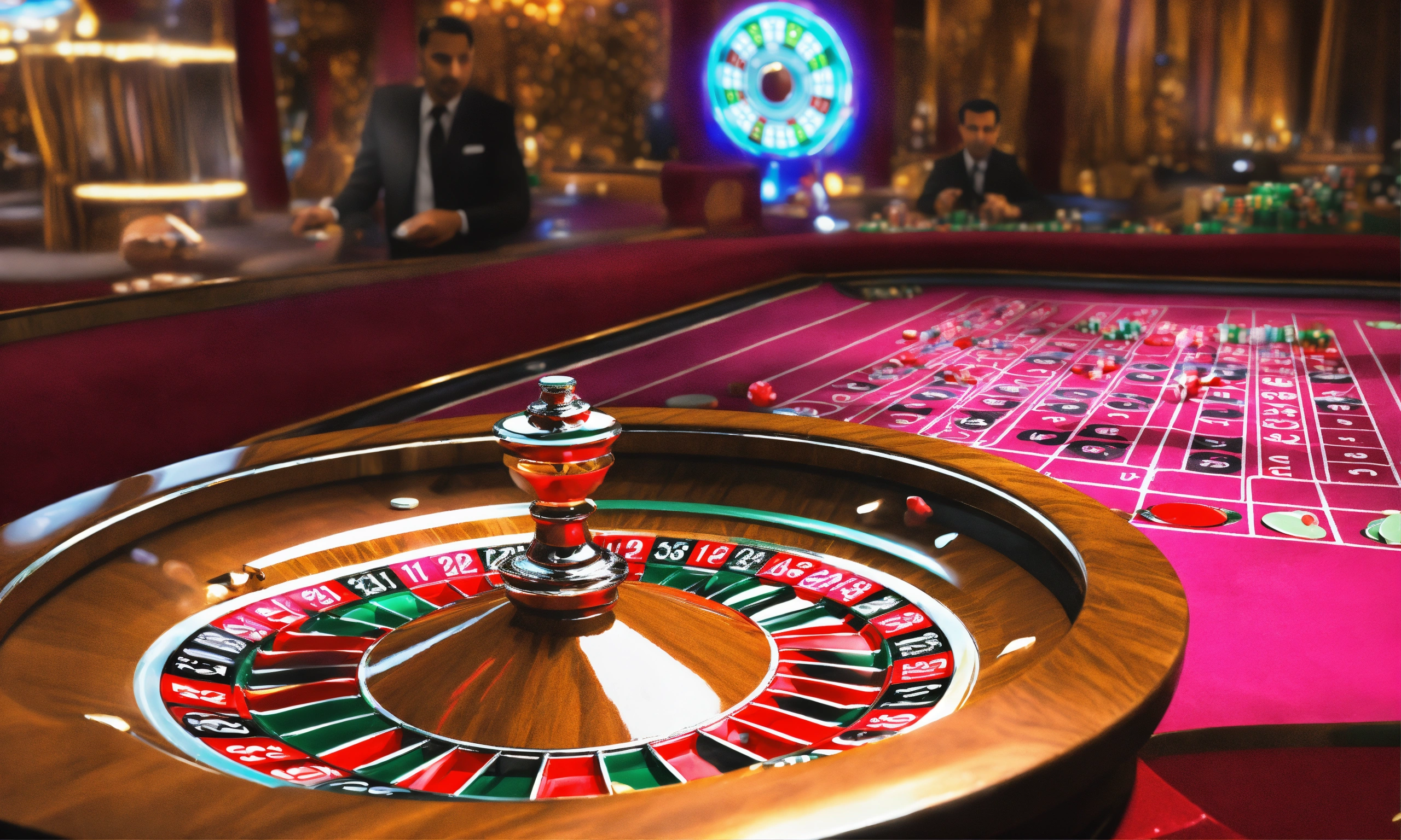 Lexica - A casino roulette in the screen wheel is shown, with lots of ...