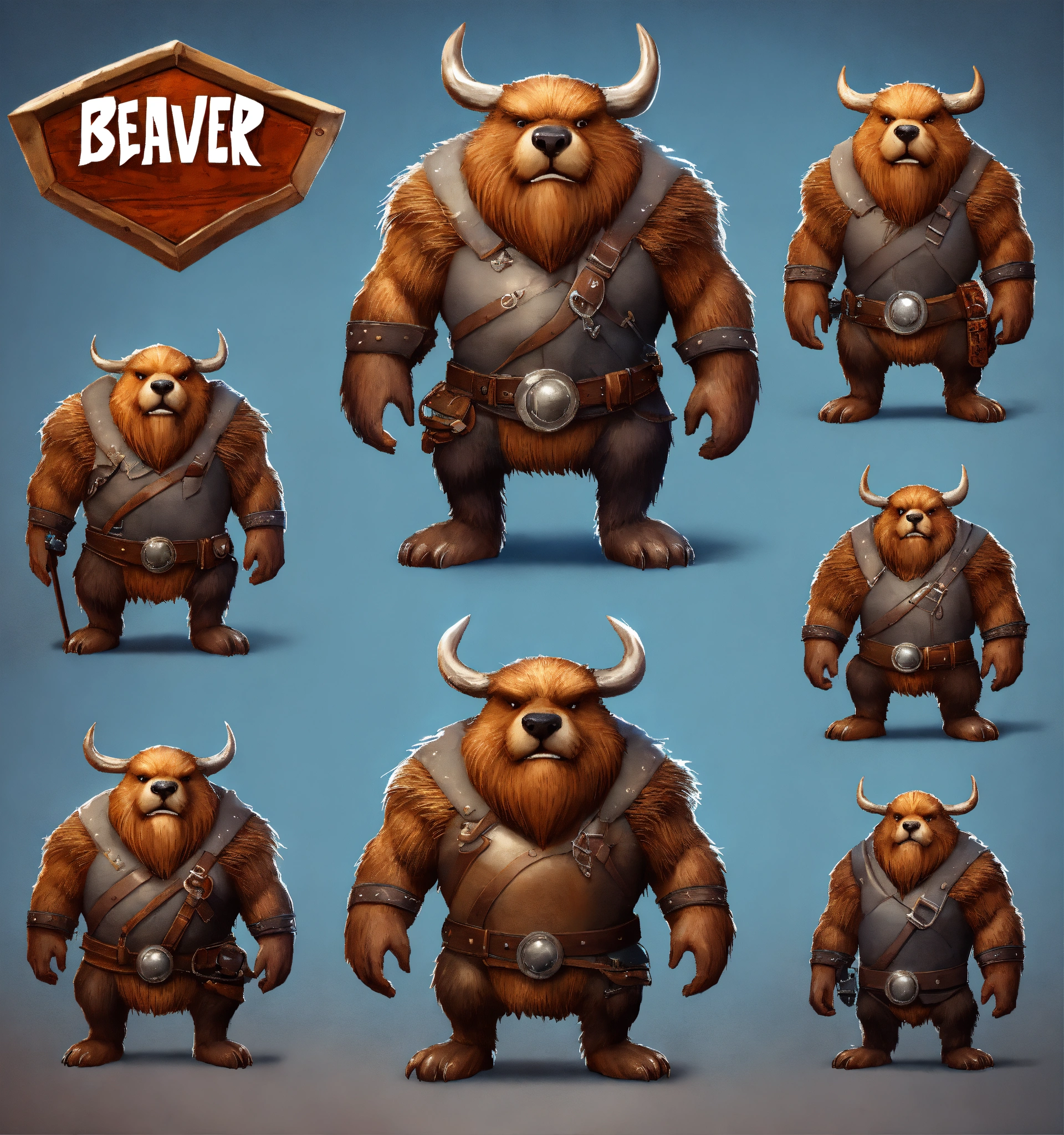 Lexica - Game character cartoonish realistic heavy metal round body ...