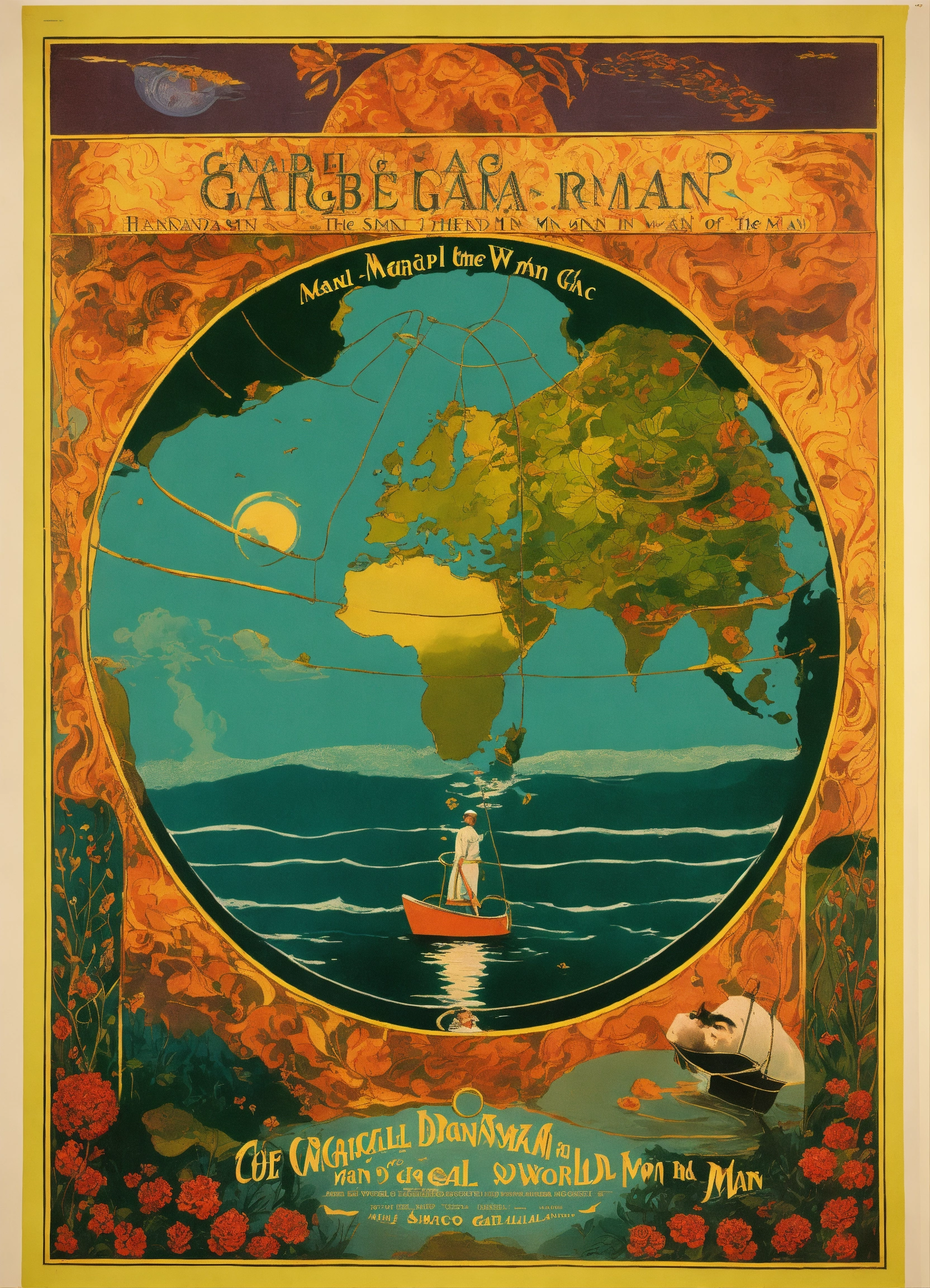 Lexica - Vintage poster for Gabriel Garcia Marquez's "Handsomest ...