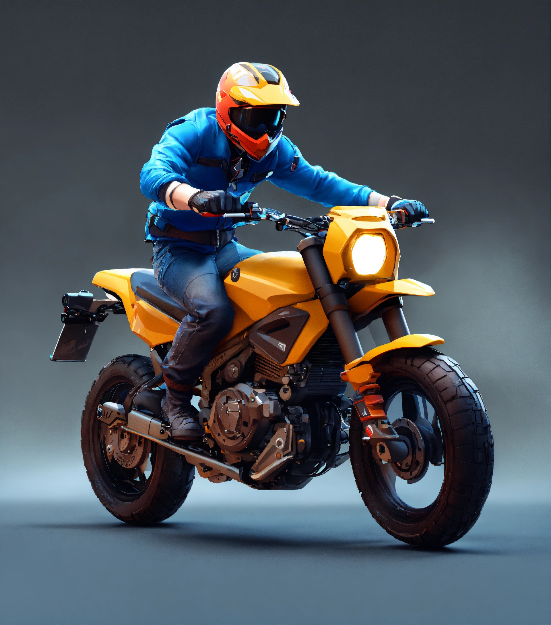 Lexica - 2d game, heavy bike, jump stunt, guy riding, 3d icon, clear ...