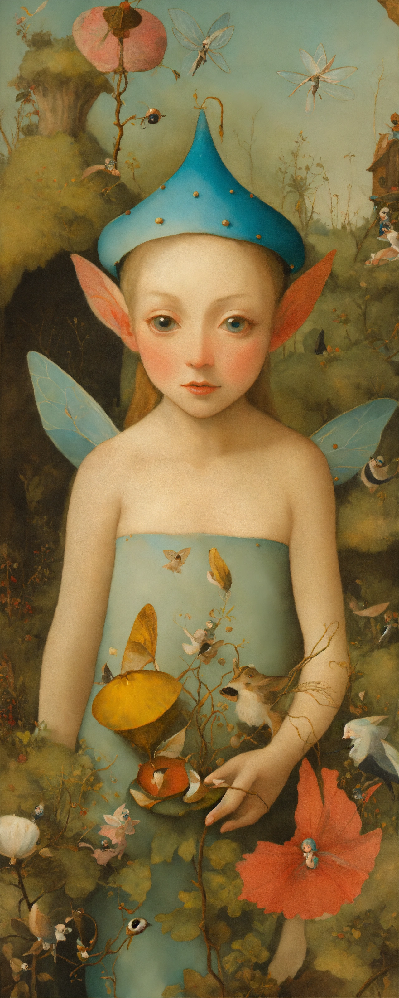 Lexica - "A bizarre portrait of a mischievous fairy with mesmerizing ...