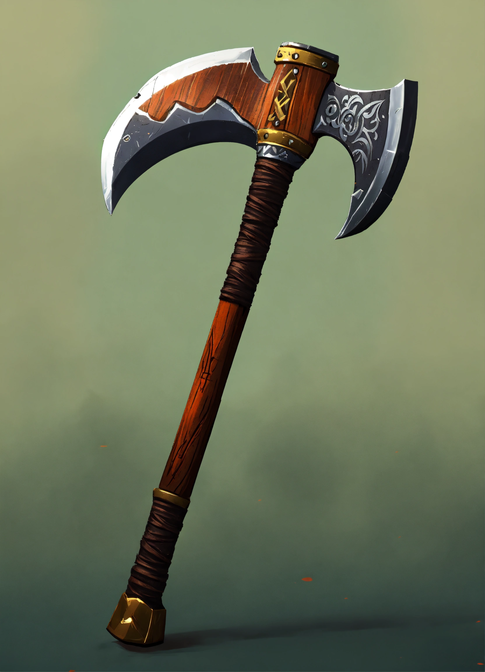 Lexica - Stylized handcrafted axe concept art