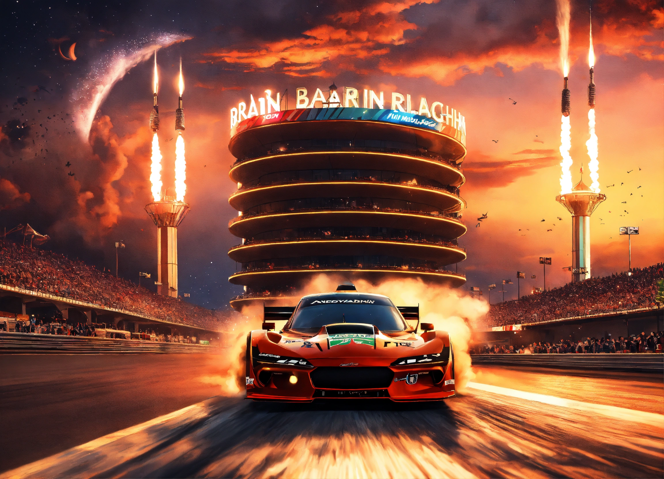 Lexica - Generate a captivating digital illustration of a Bahrain ...