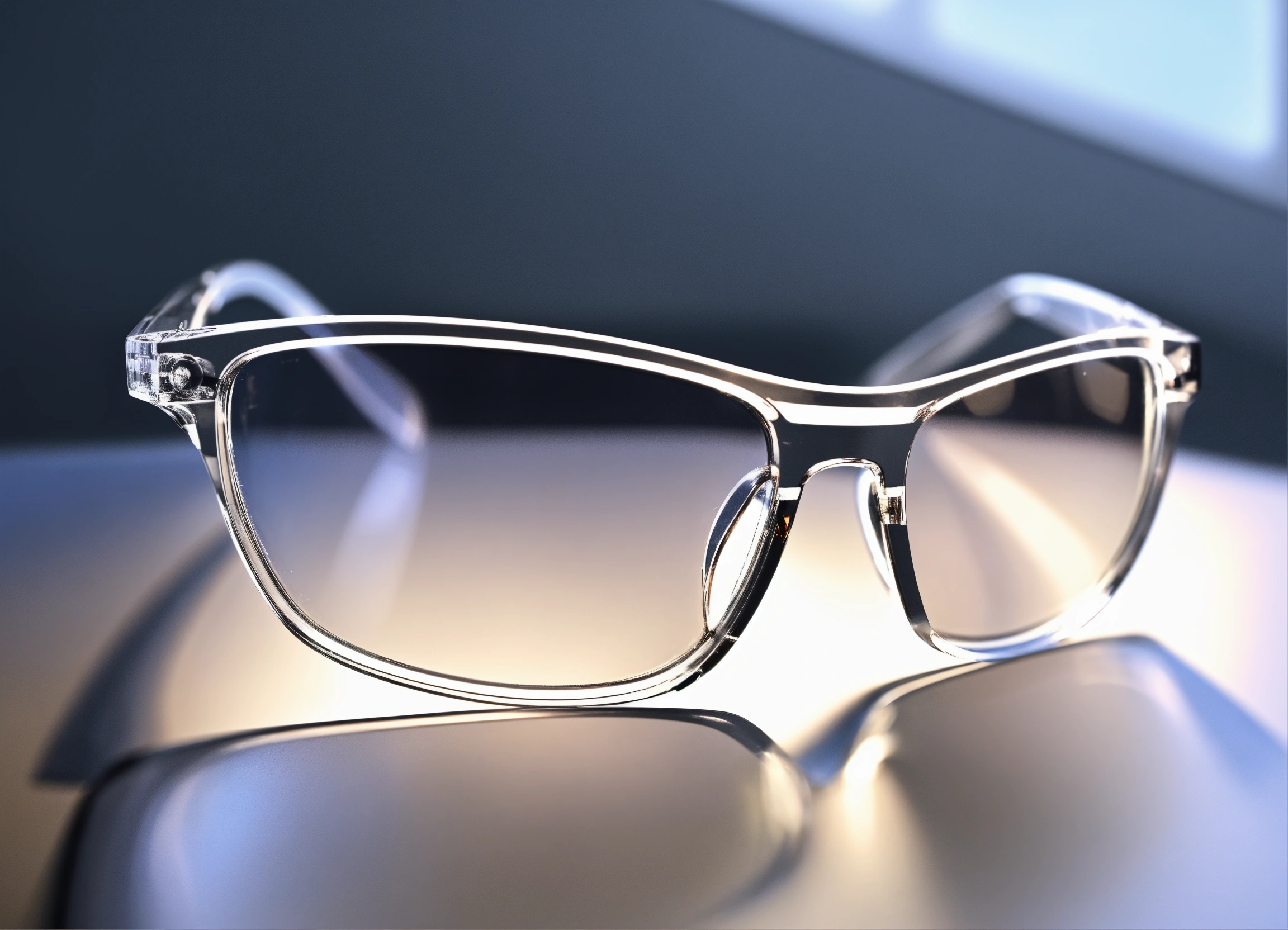 Lexica - Progressive lenses seen from a side angle with a rotated ...