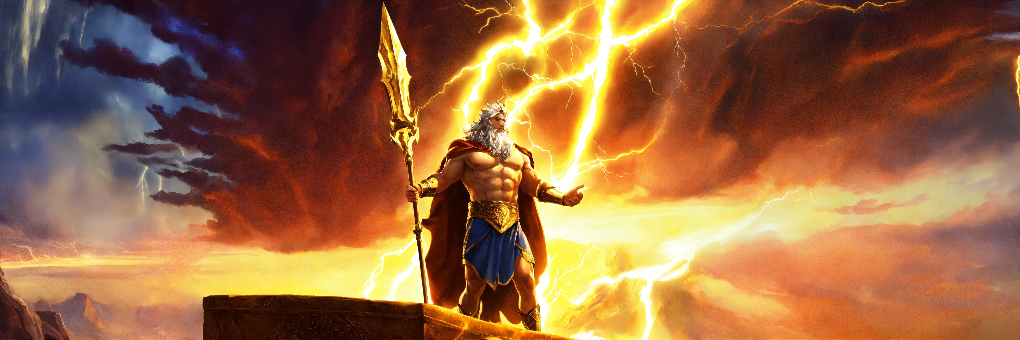 Lexica - Zeus is typically depicted with eyes that radiate a gleam ...