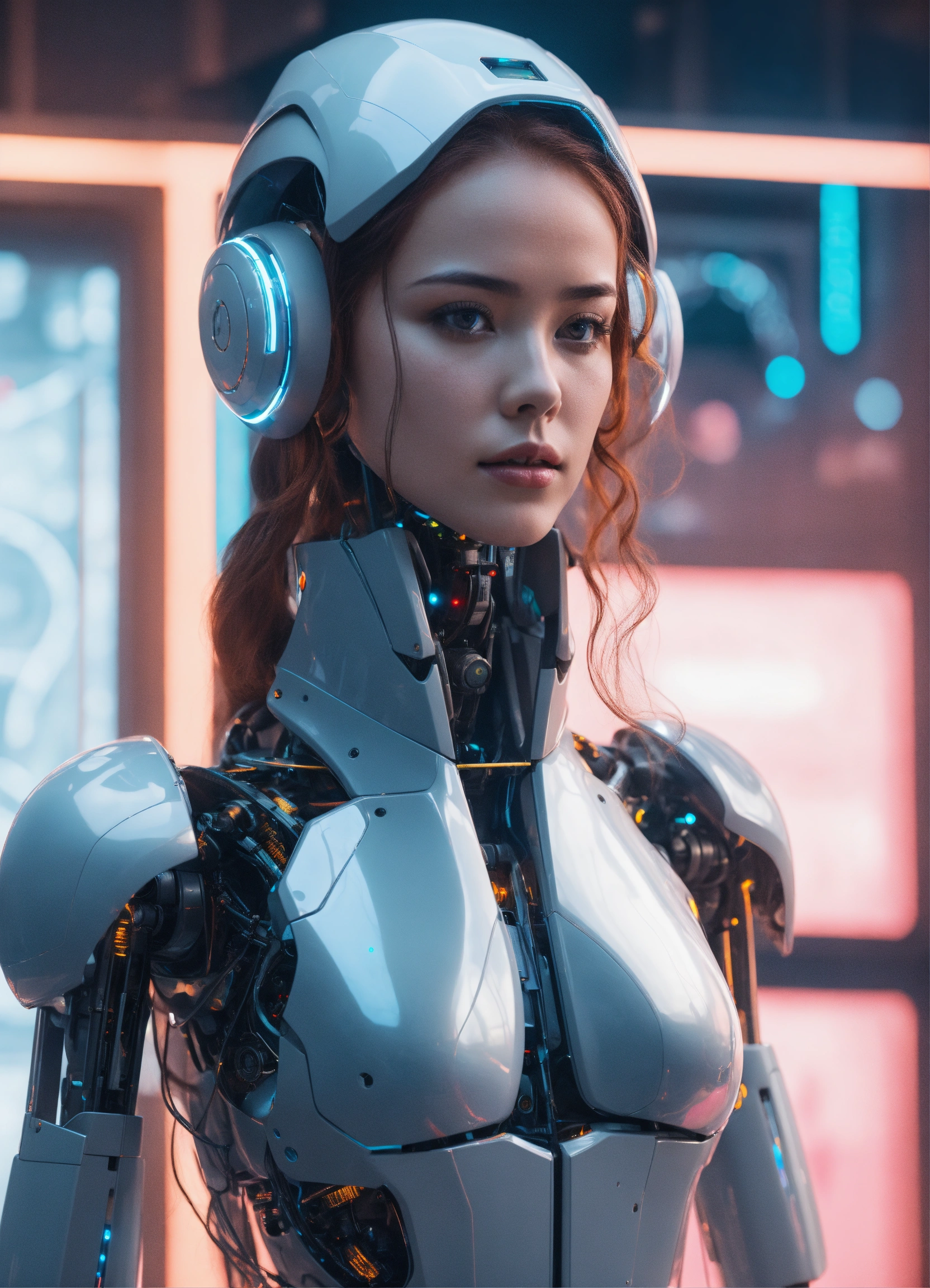 Lexica - A modest scientist ai robot women veil expression more with a ...