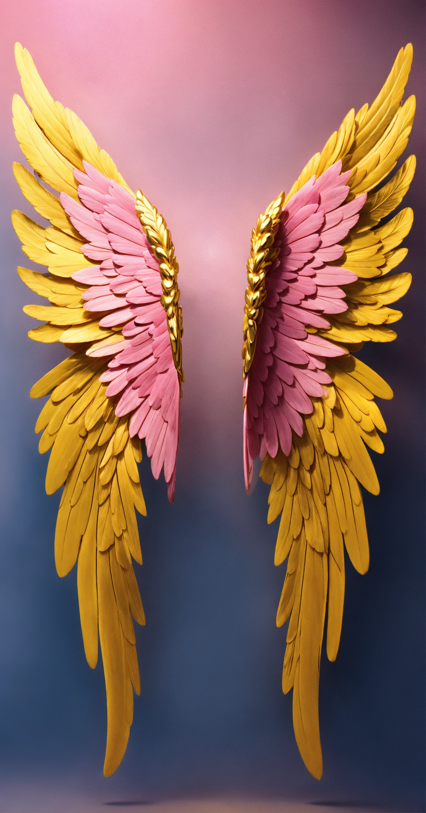 Lexica - Beautiful and perfect small angel wings in yellow with ...