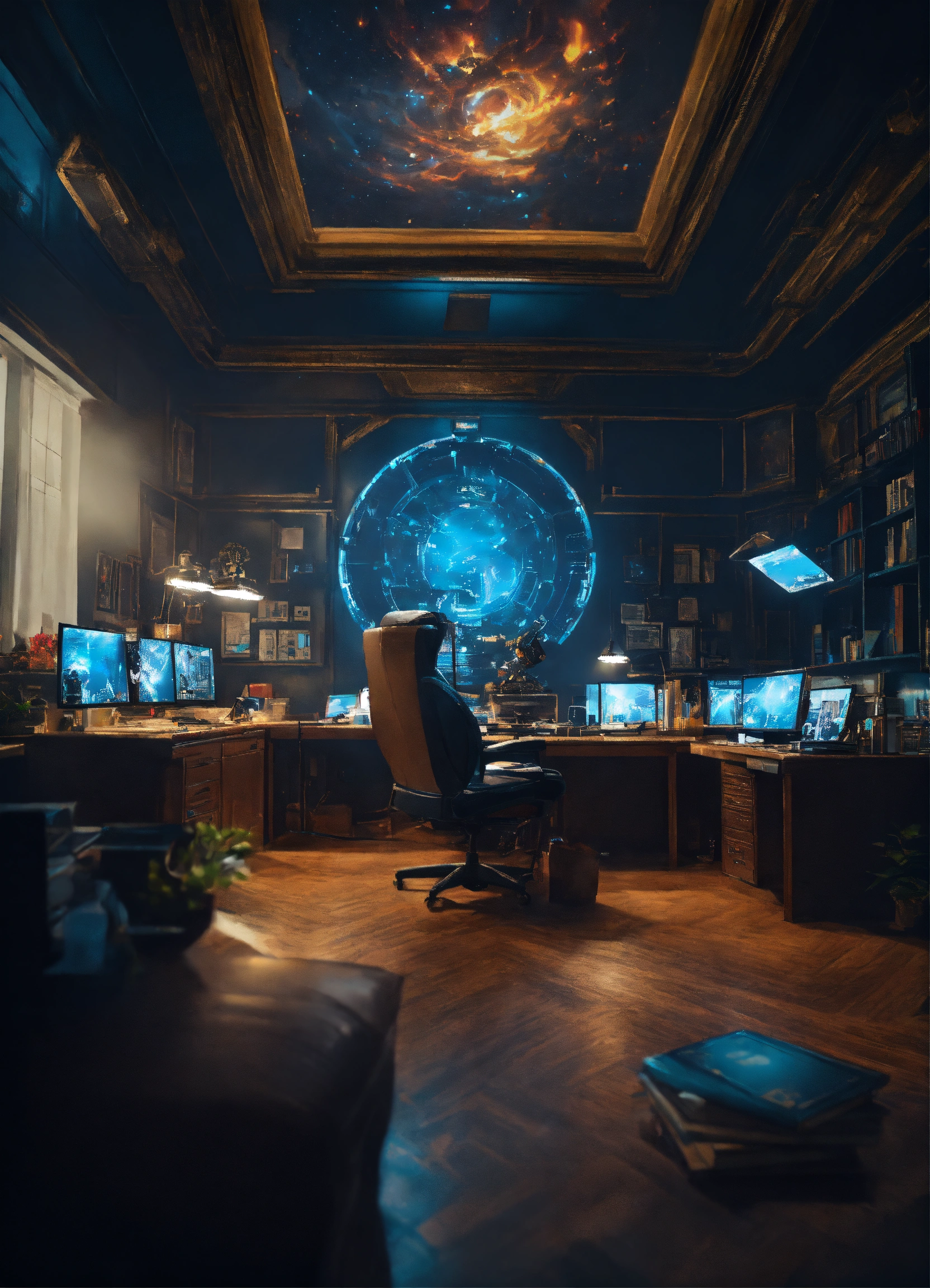 Lexica - Wide angle Environmental shot of AI Augmented Human ...