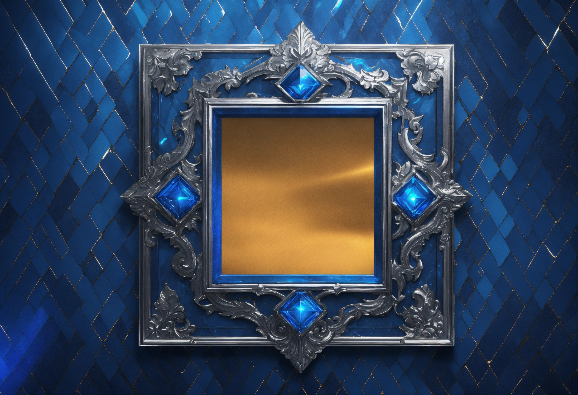 Lexica - Epic blue destop with silver loading screen, unreadebale ...