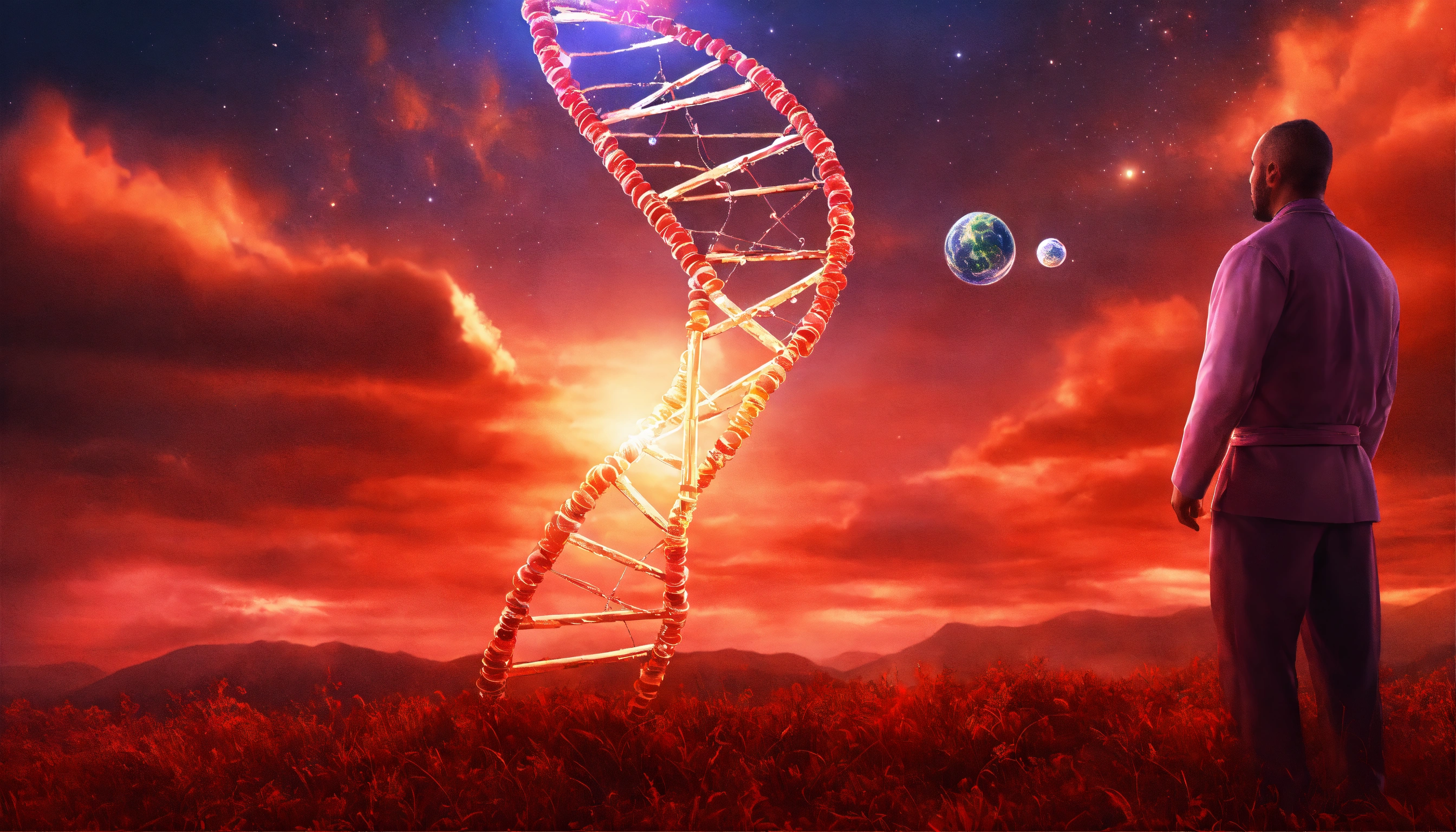 Lexica - Spiritual healing, well built man, dna strands, 4k resolution ...