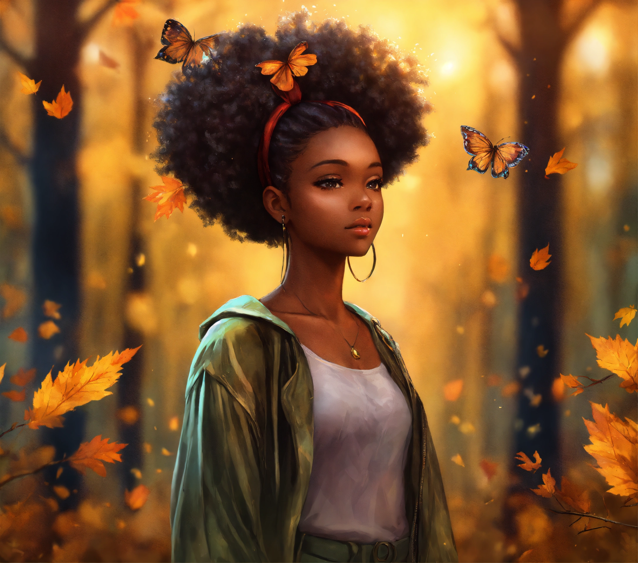 Lexica - African American. Realistic healthy glossy well defined hair ...