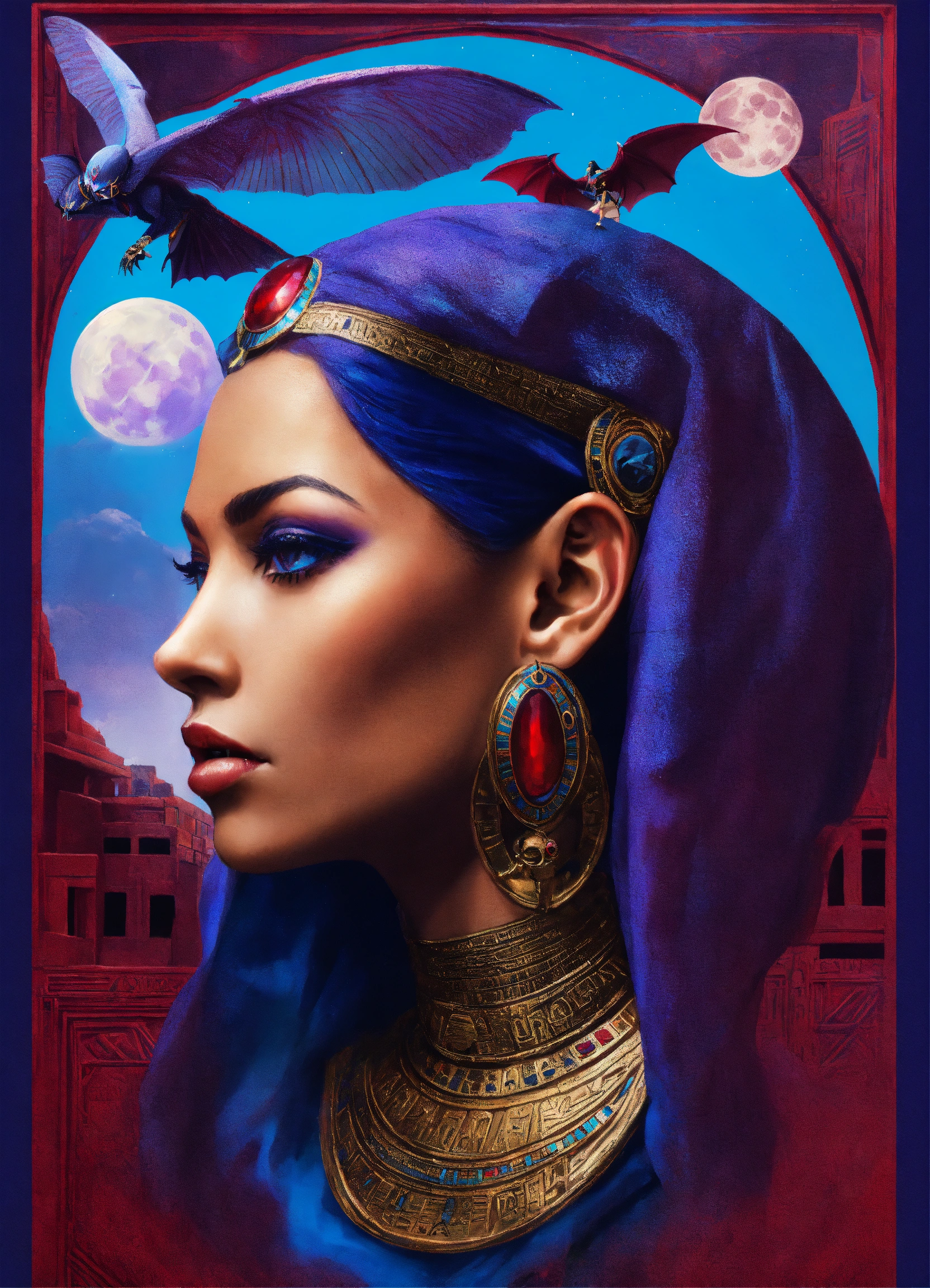 Lexica - ALL superrealism style urban egyptian gizeh pyramid vampire ...
