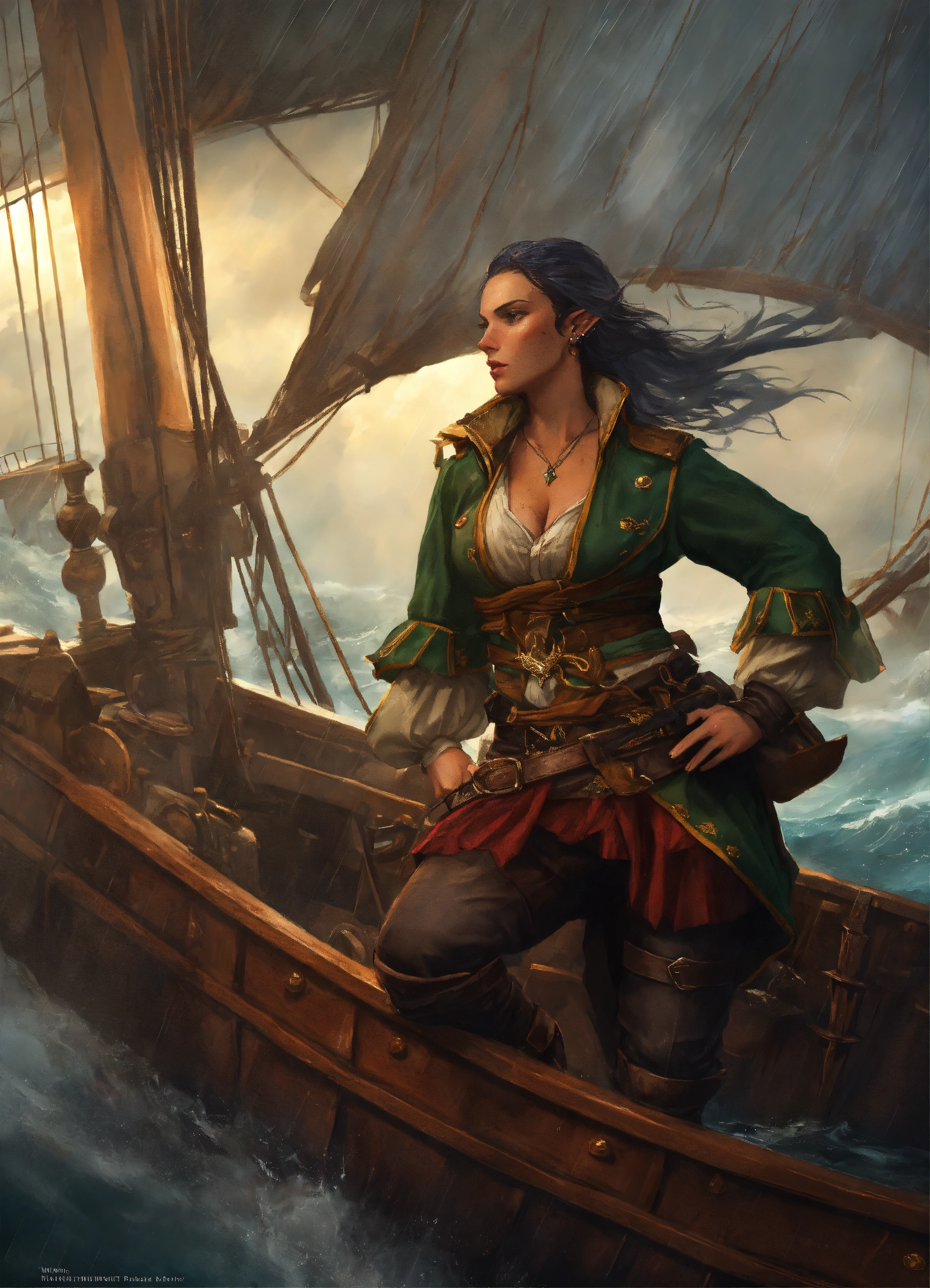 Lexica - A dirty female wood elf pirate captain struggles to hold onto ...