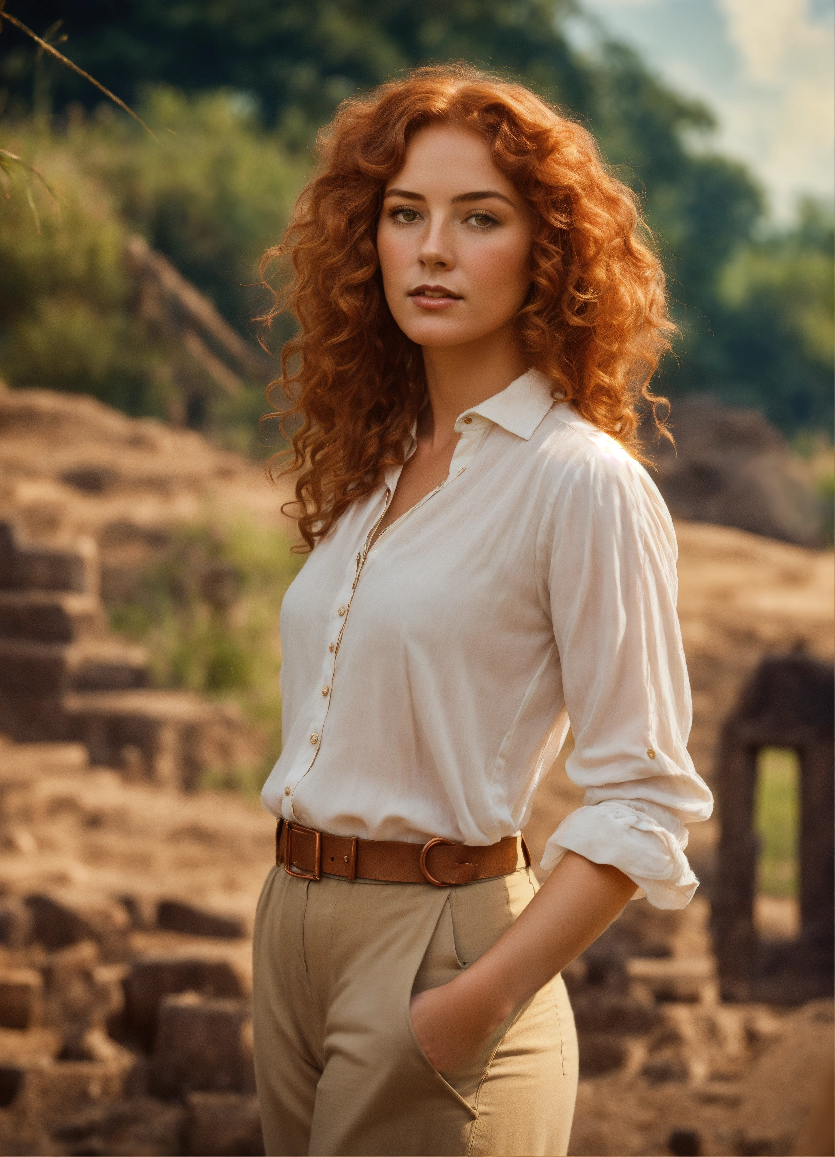 Lexica - Digital art portrait of a beautiful, Edwardian, rich British ...