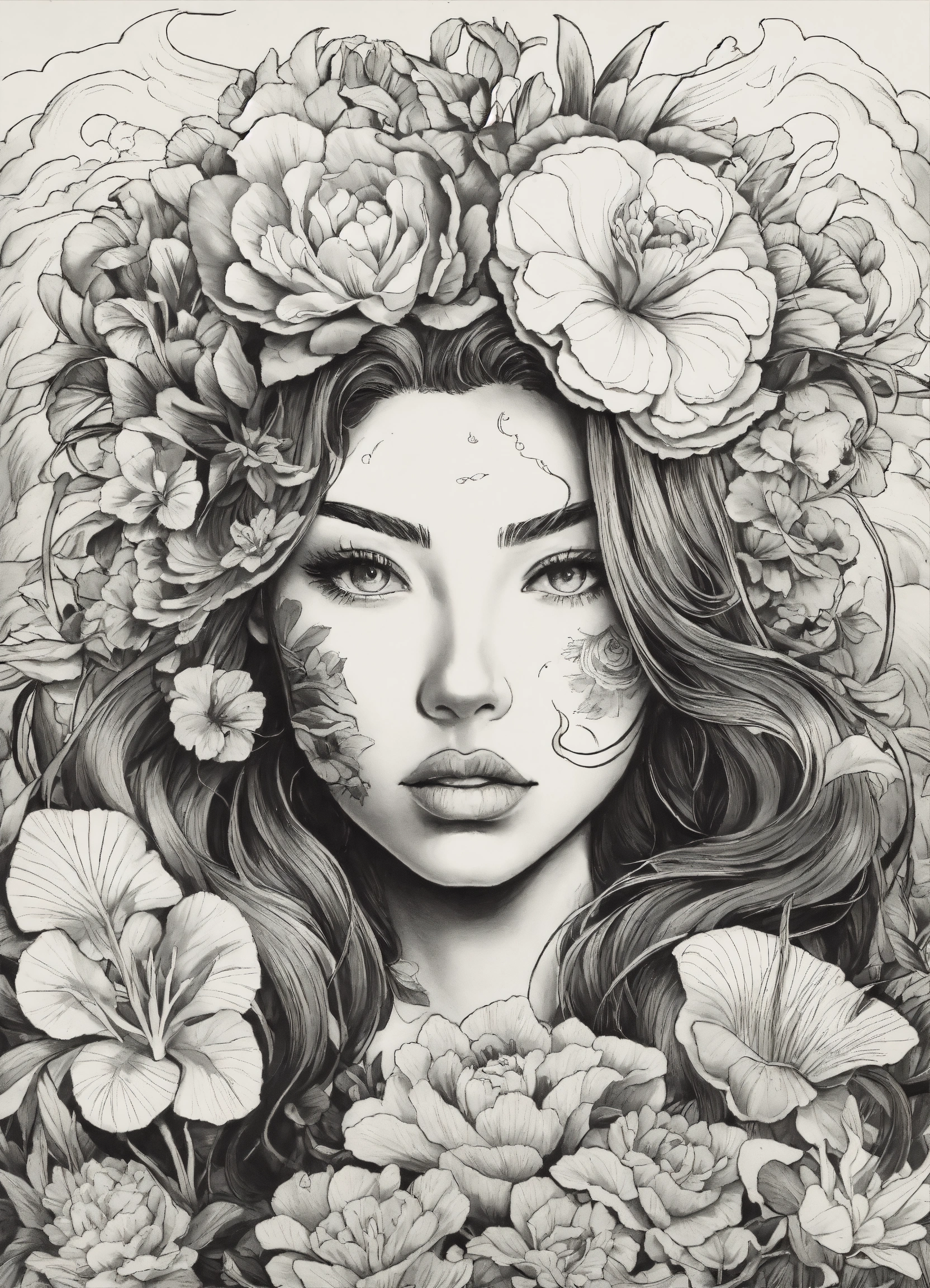 Lexica - Faces and flowers, by Ed Roth, behance contest winner, lowbrow ...