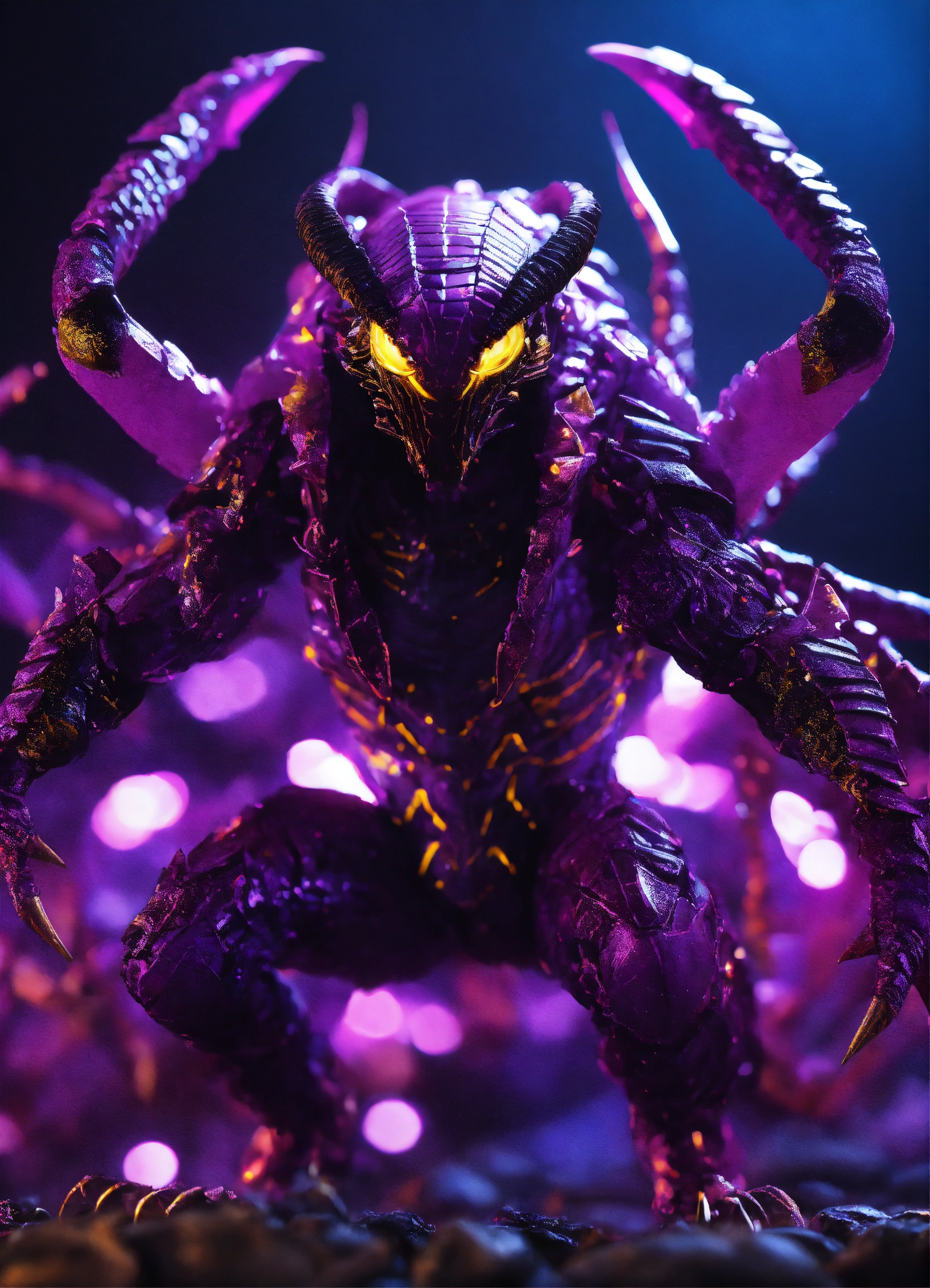 Lexica - Scorpion in a spider monster costume hugging Godzilla ultra ...