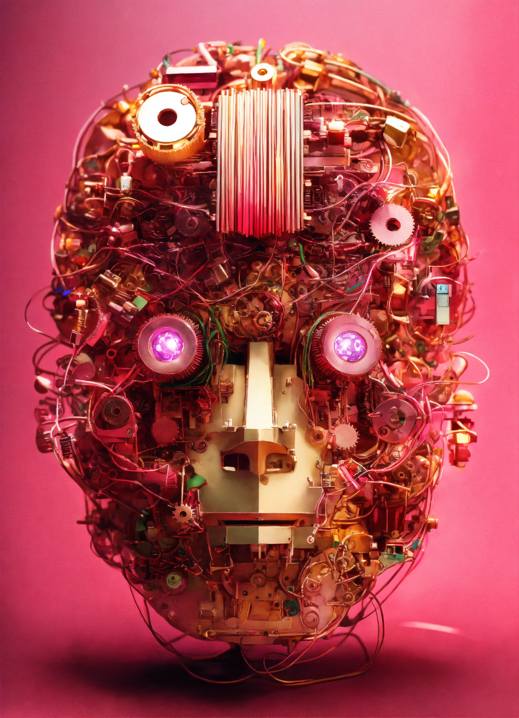 Lexica - Make a brain shaped mechanical elements with wires, cogs ...