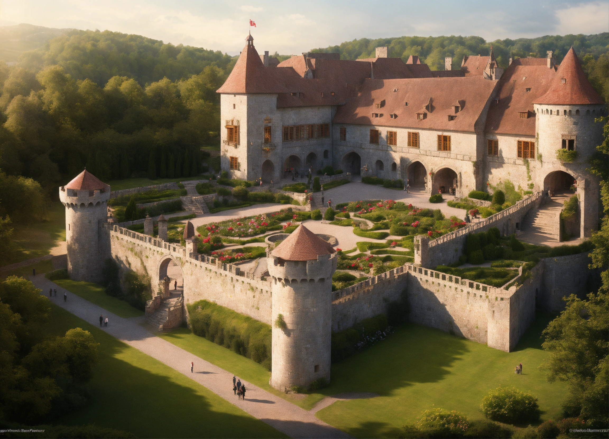 Lexica - Ultra realistic, photorealistic, bird's eye view of a small ...