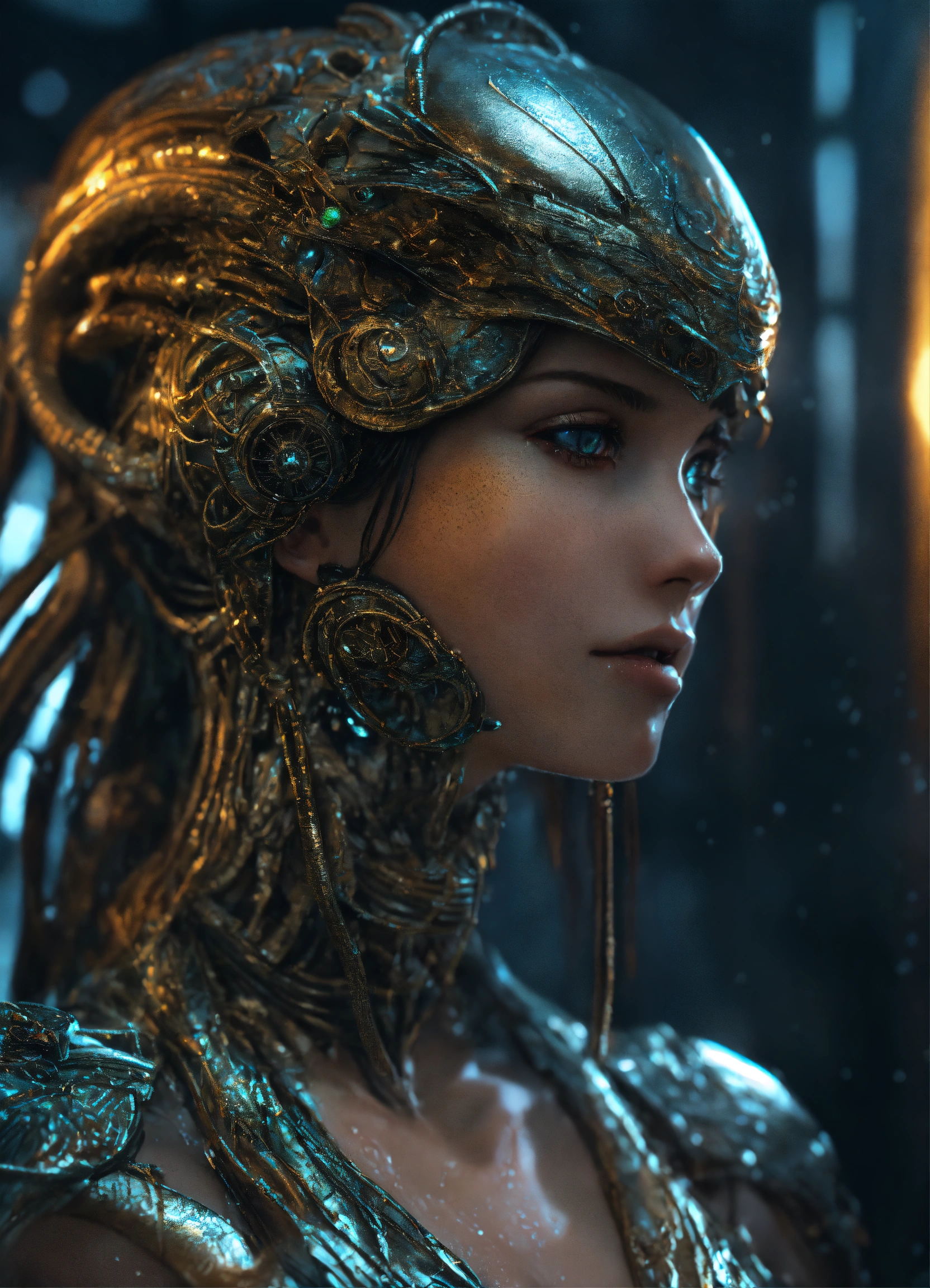 Lexica - Analog style, photo, a anime alluring female, color, glowing ...